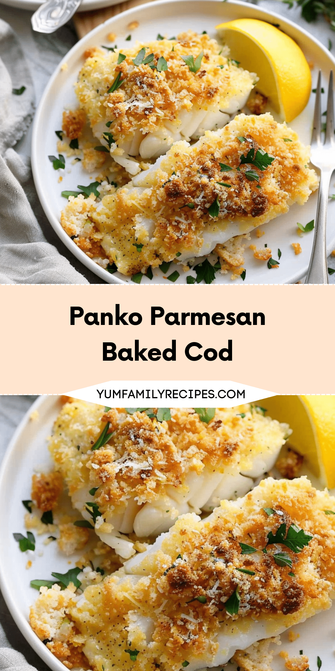Panko Parmesan Baked Cod | Yum Family Recipes