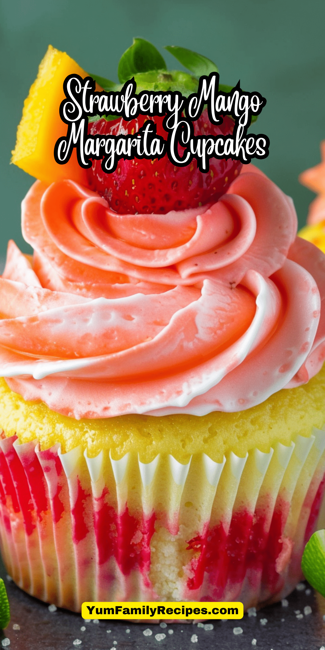 Strawberry Mango Margarita Cupcakes | Yum Family Recipes