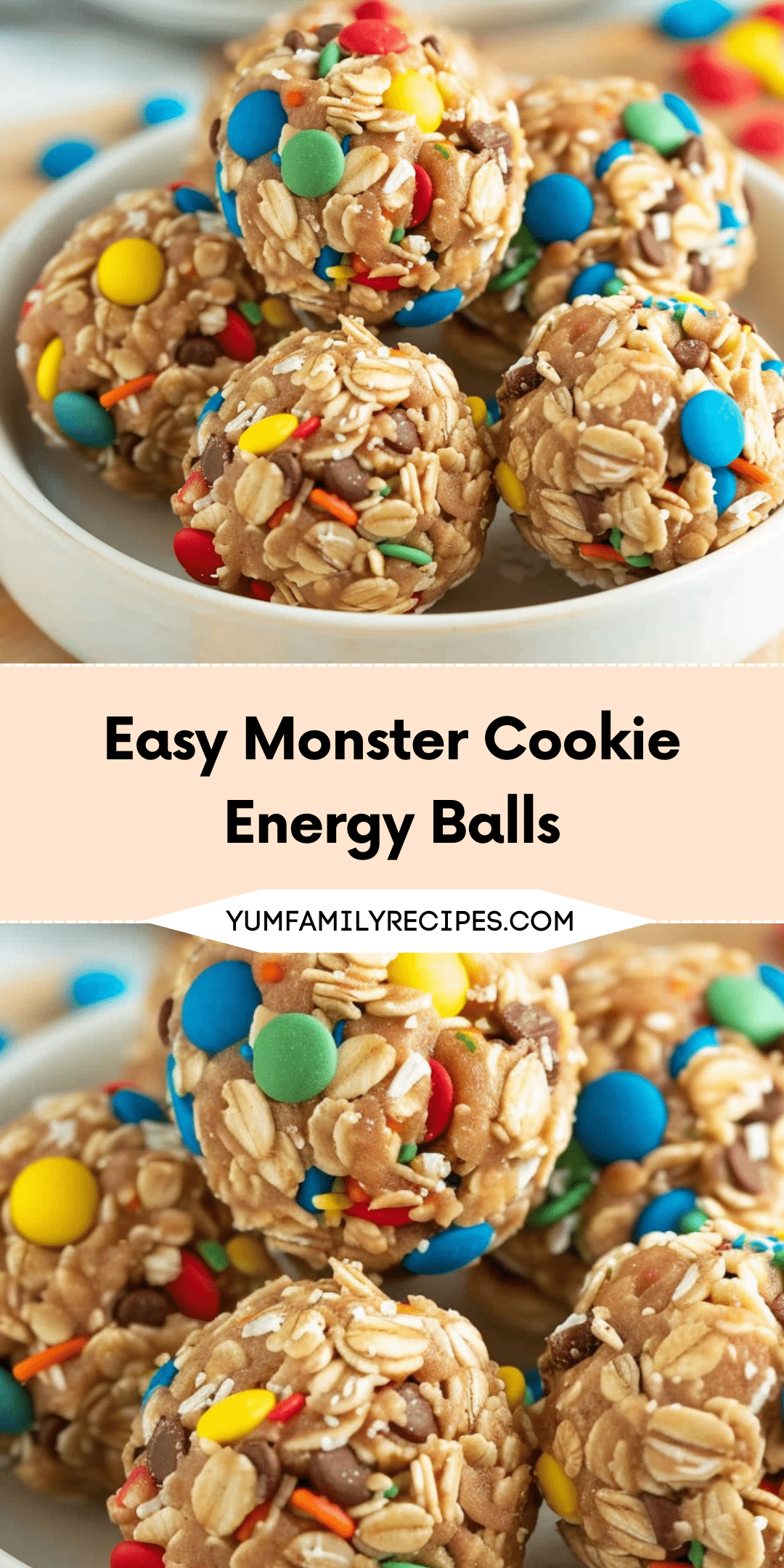 Easy Monster Cookie Energy Balls | Yum Family Recipes