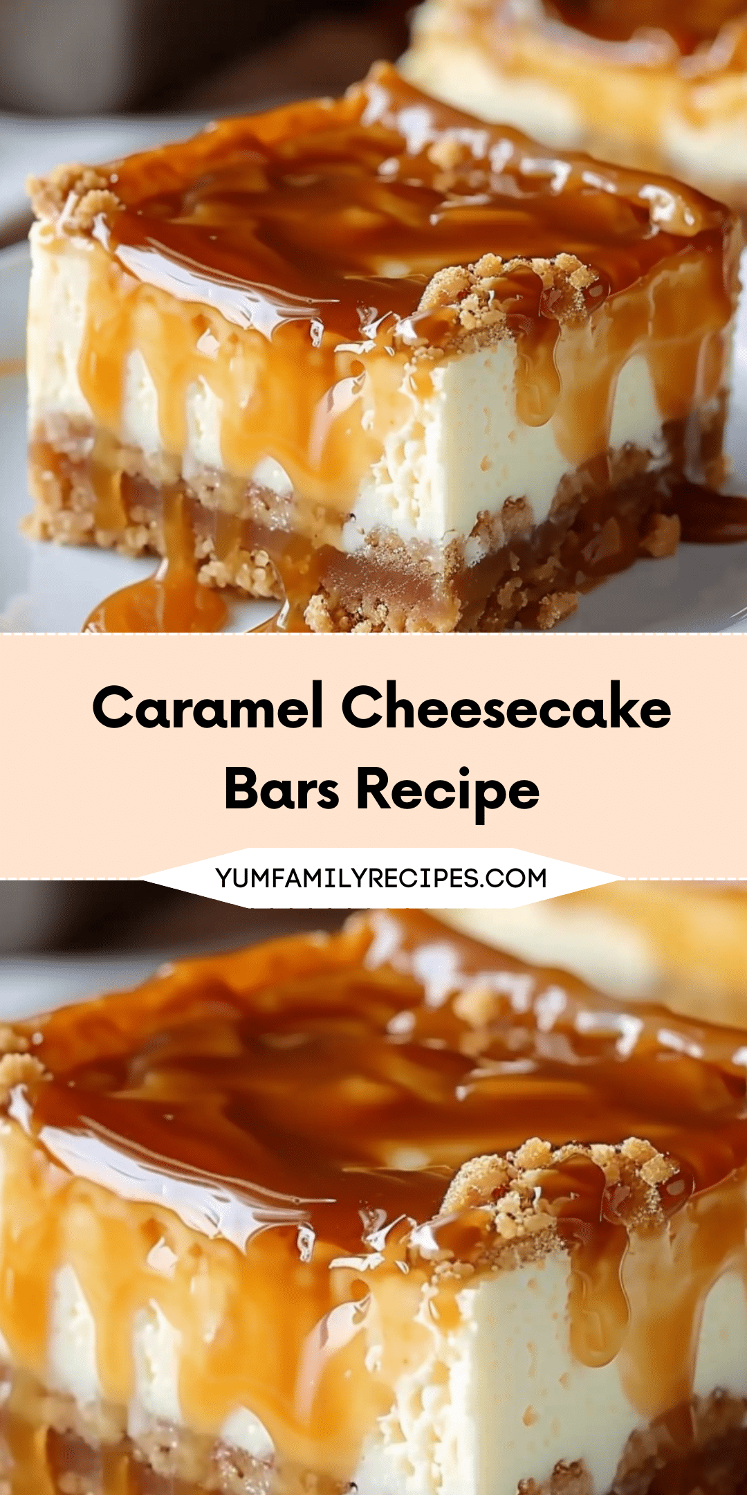 Caramel Cheesecake Bars Recipe | Yum Family Recipes
