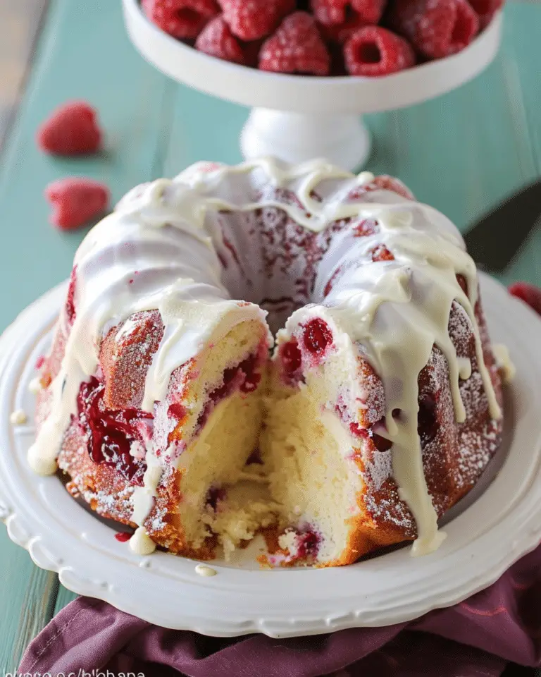 White Chocolate Raspberry Bundt Cake | Yum Family Recipes