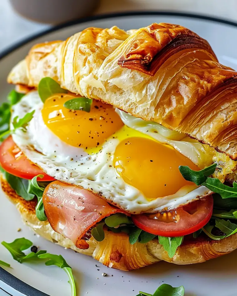 Breakfast Croissant Sandwich Recipe | Yum Family Recipes