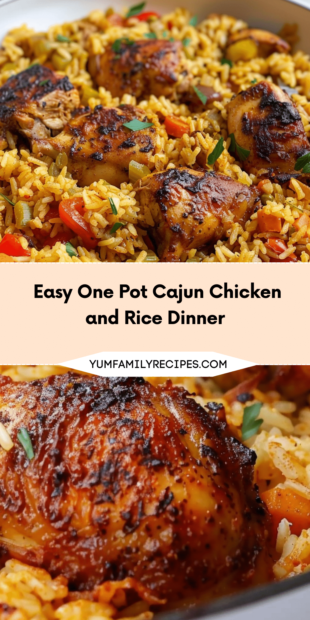 Easy One-Pot Cajun Chicken and Rice Dinner | Yum Family Recipes