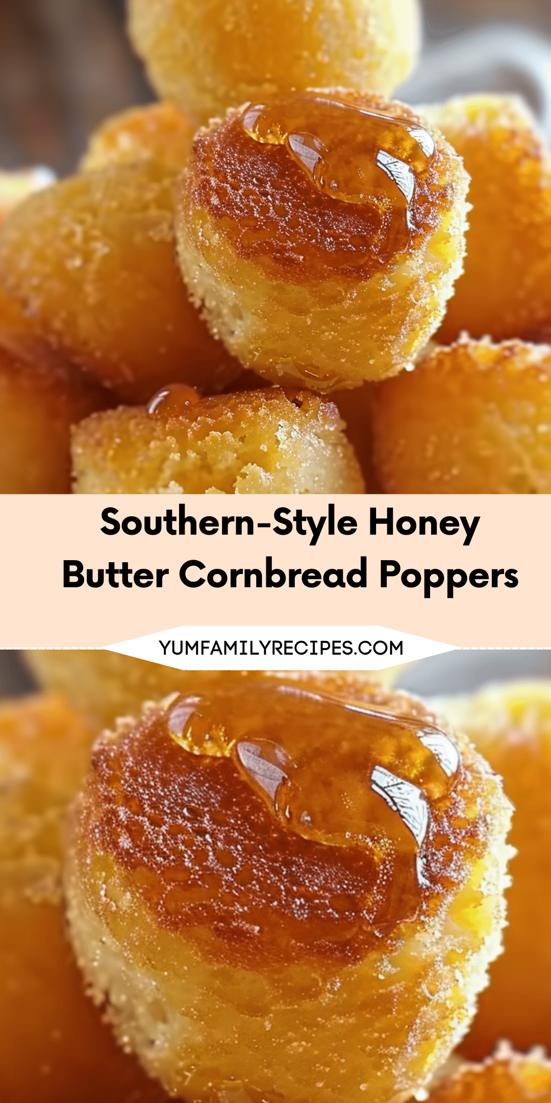 Southern-Style Honey Butter Cornbread Poppers | Yum Family Recipes