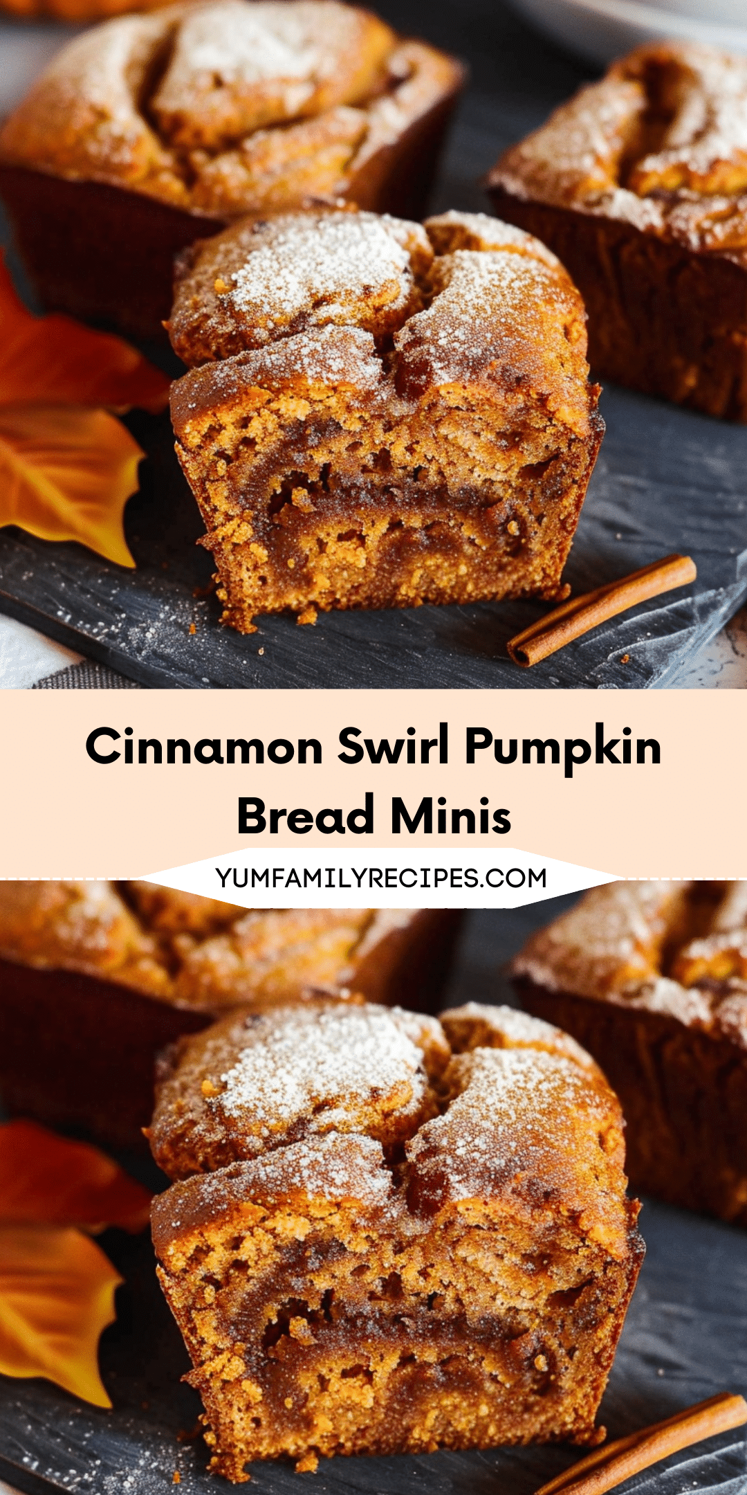 Cinnamon Swirl Pumpkin Bread Minis | Yum Family Recipes