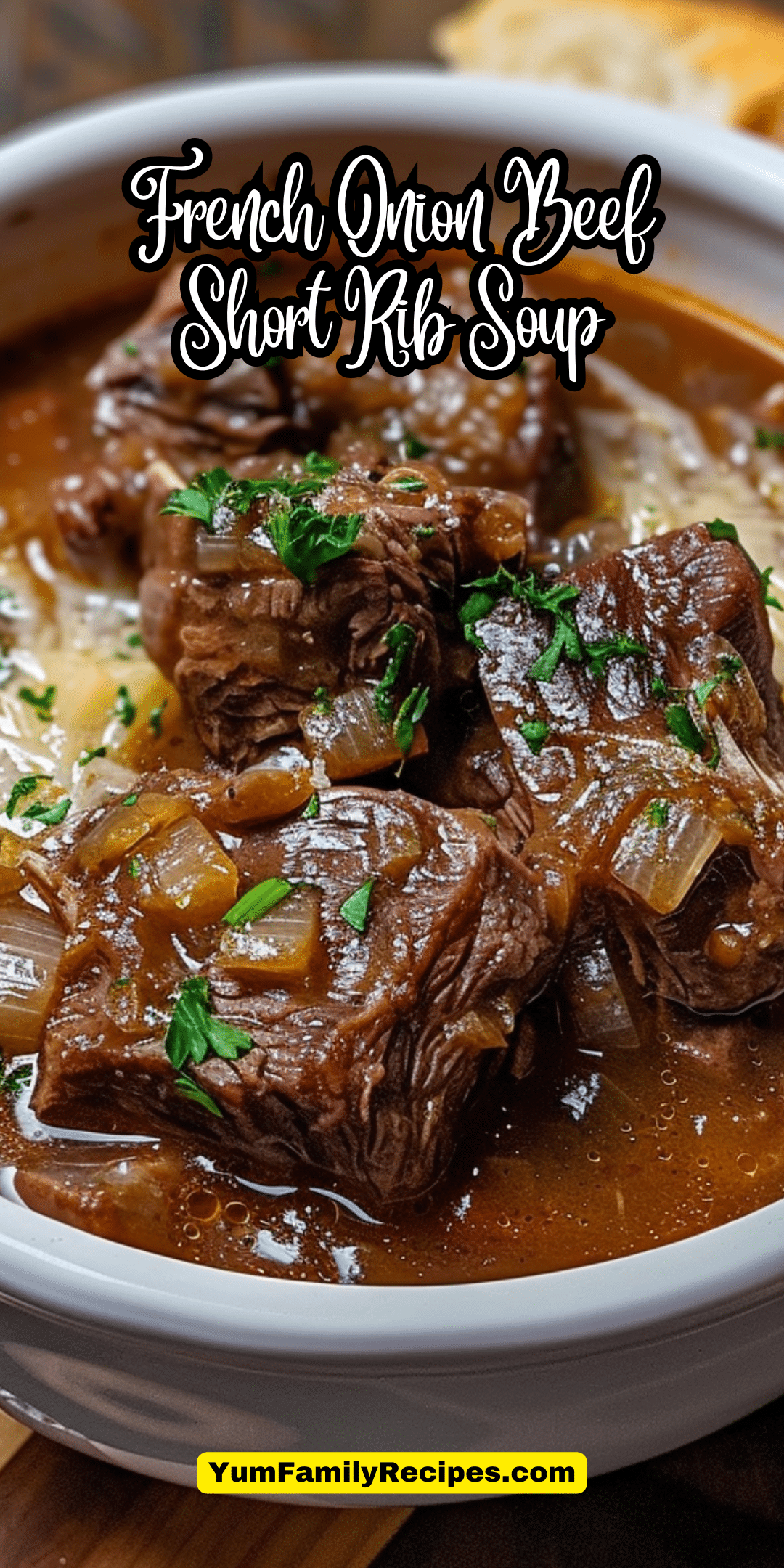 French Onion Beef Short Rib Soup | Yum Family Recipes