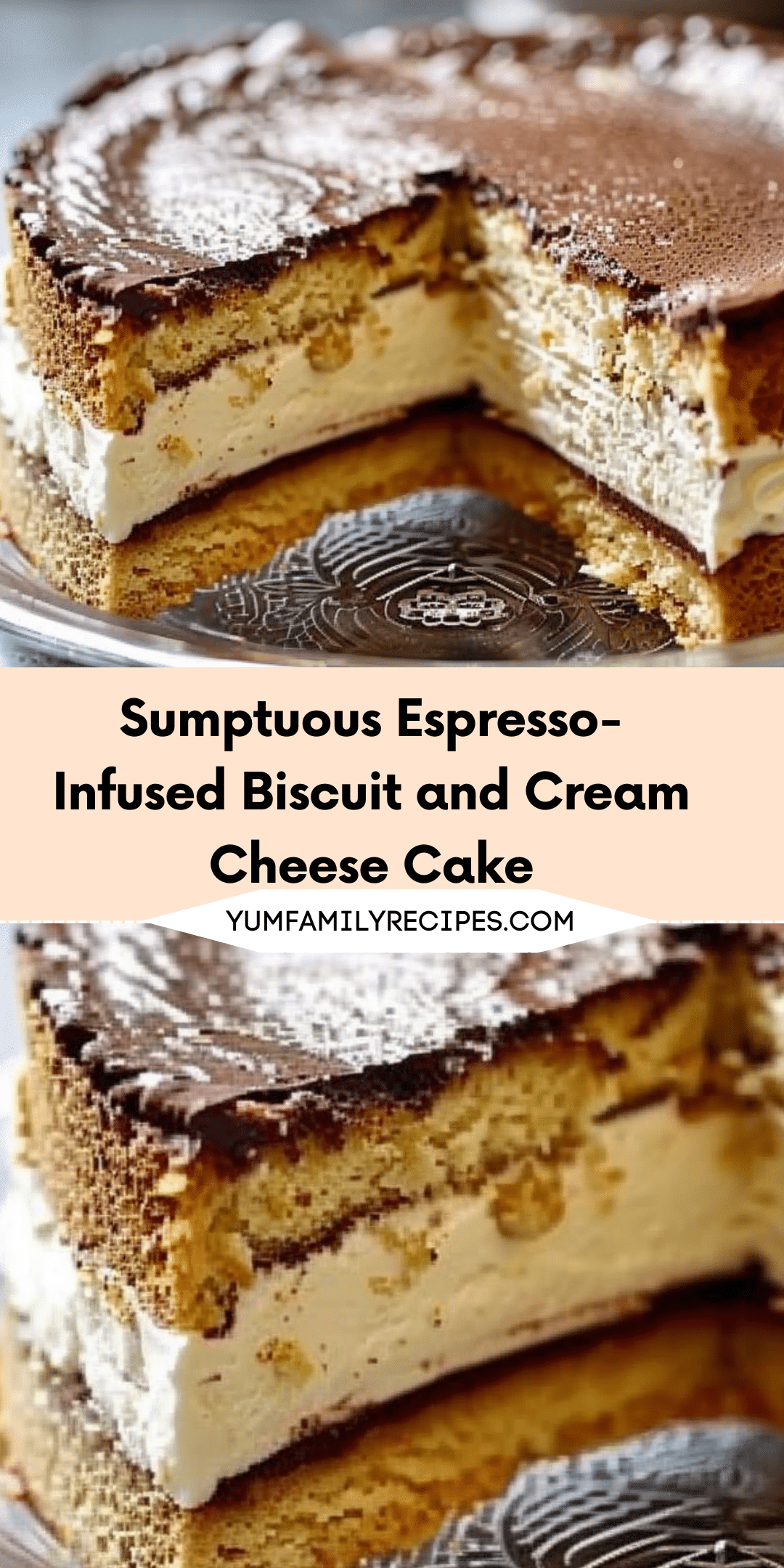 Sumptuous Espresso-Infused Biscuit and Cream Cheese Cake | Yum Family ...