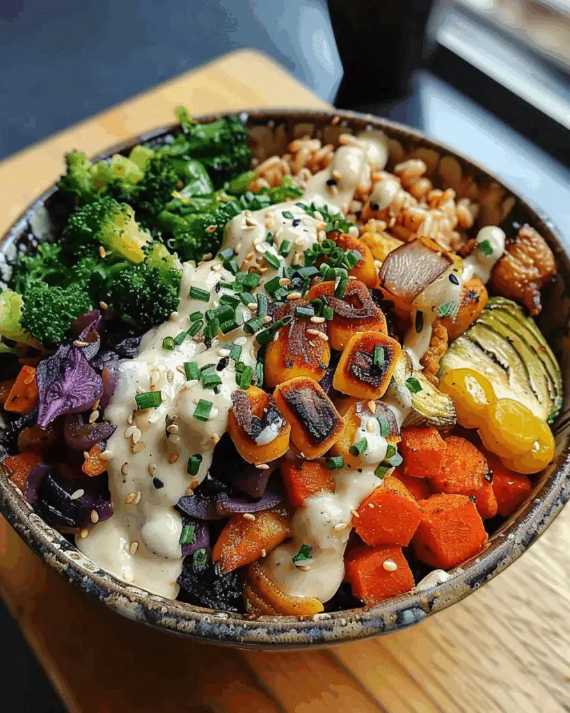 Roasted Veggie Tahini Bowls | Yum Family Recipes