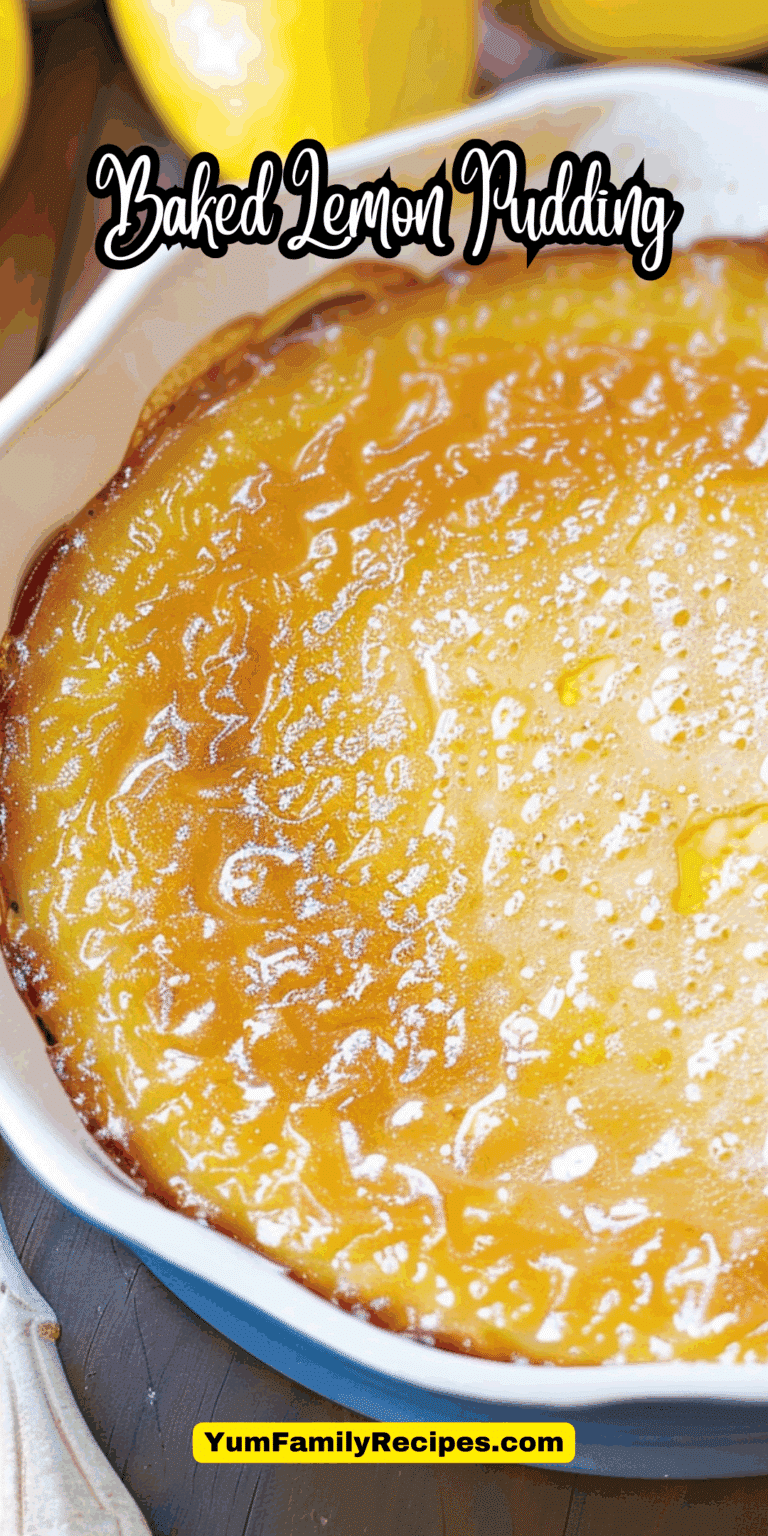 Baked Lemon Pudding | Yum Family Recipes