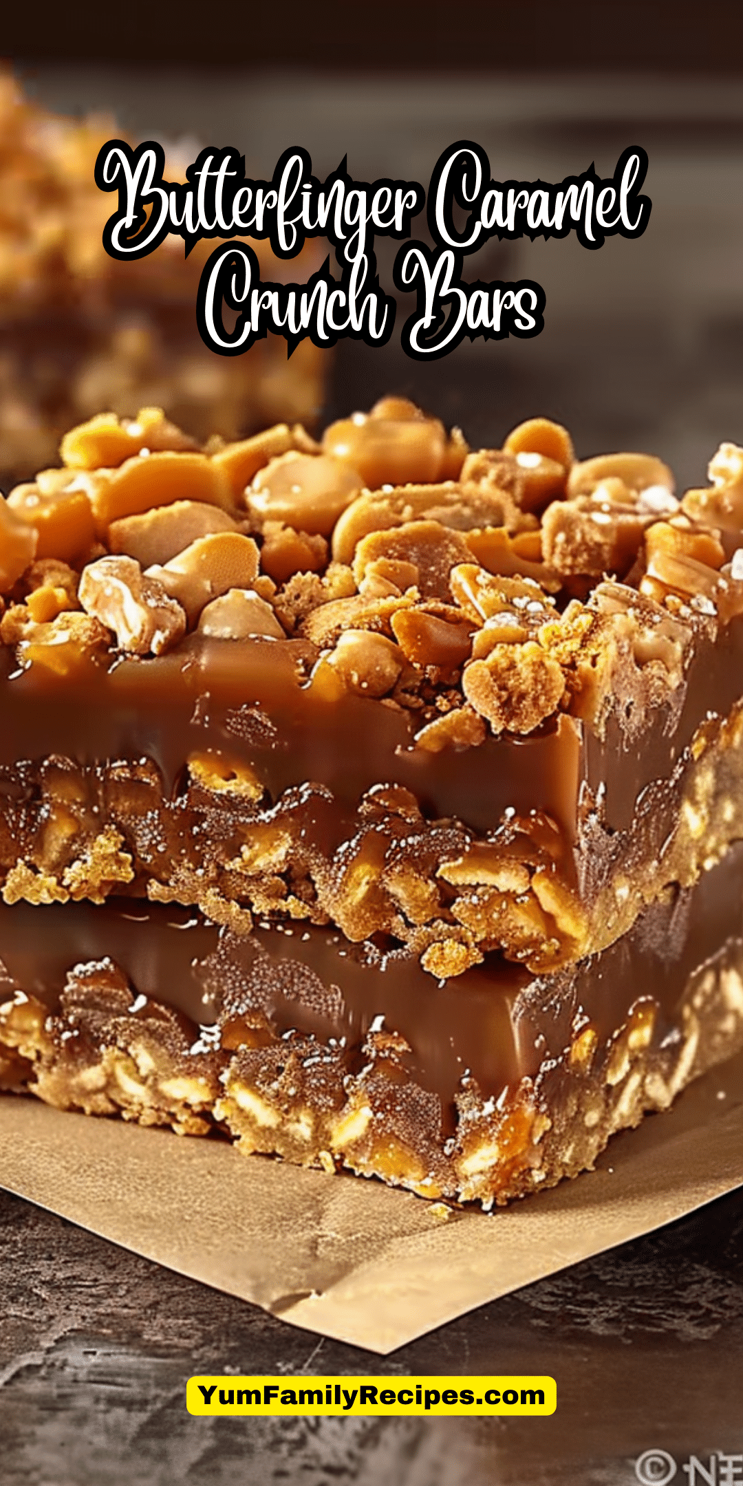 Butterfinger Caramel Crunch Bars | Yum Family Recipes