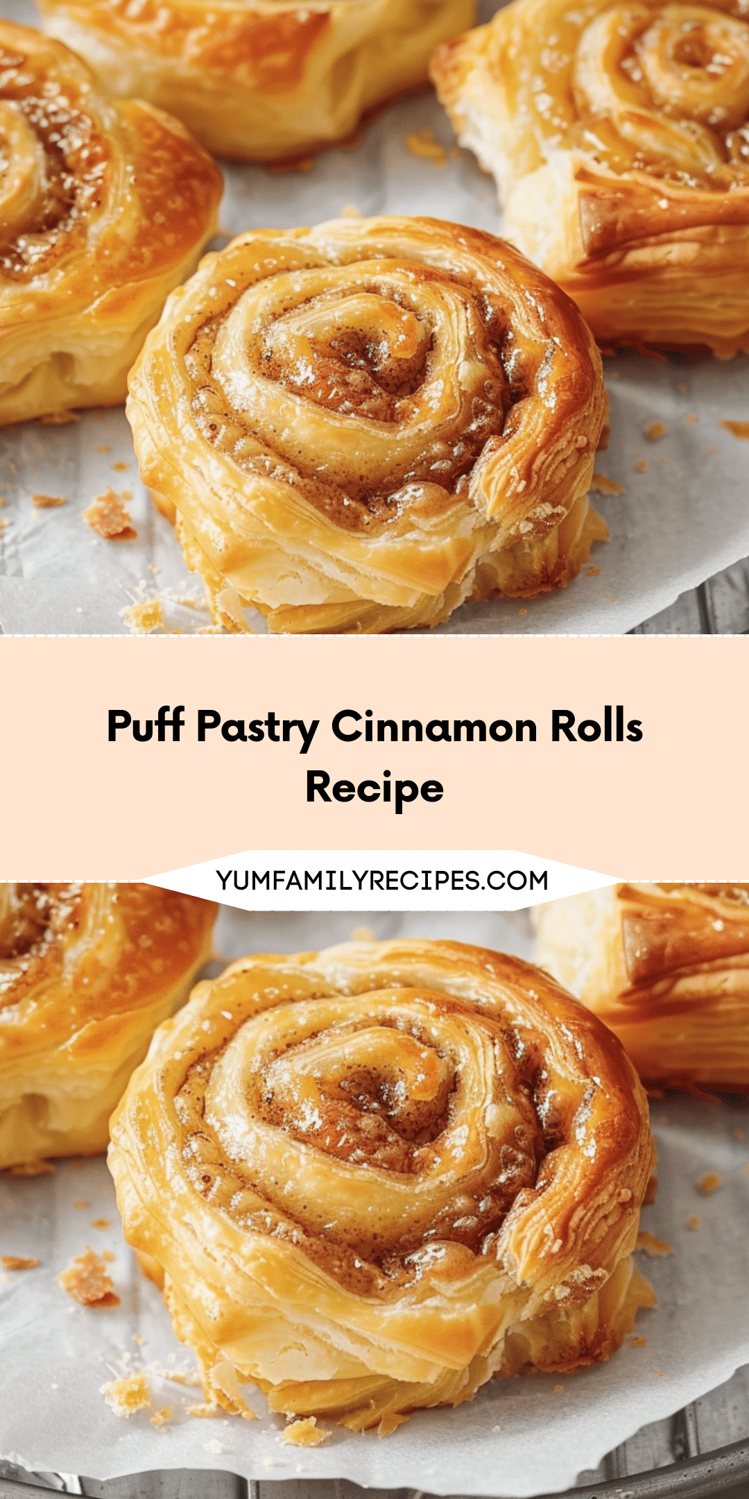Puff Pastry Cinnamon Rolls Recipe | Yum Family Recipes