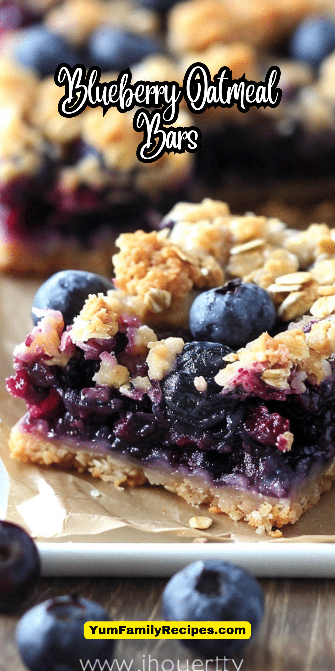 Blueberry Oatmeal Bars | Yum Family Recipes