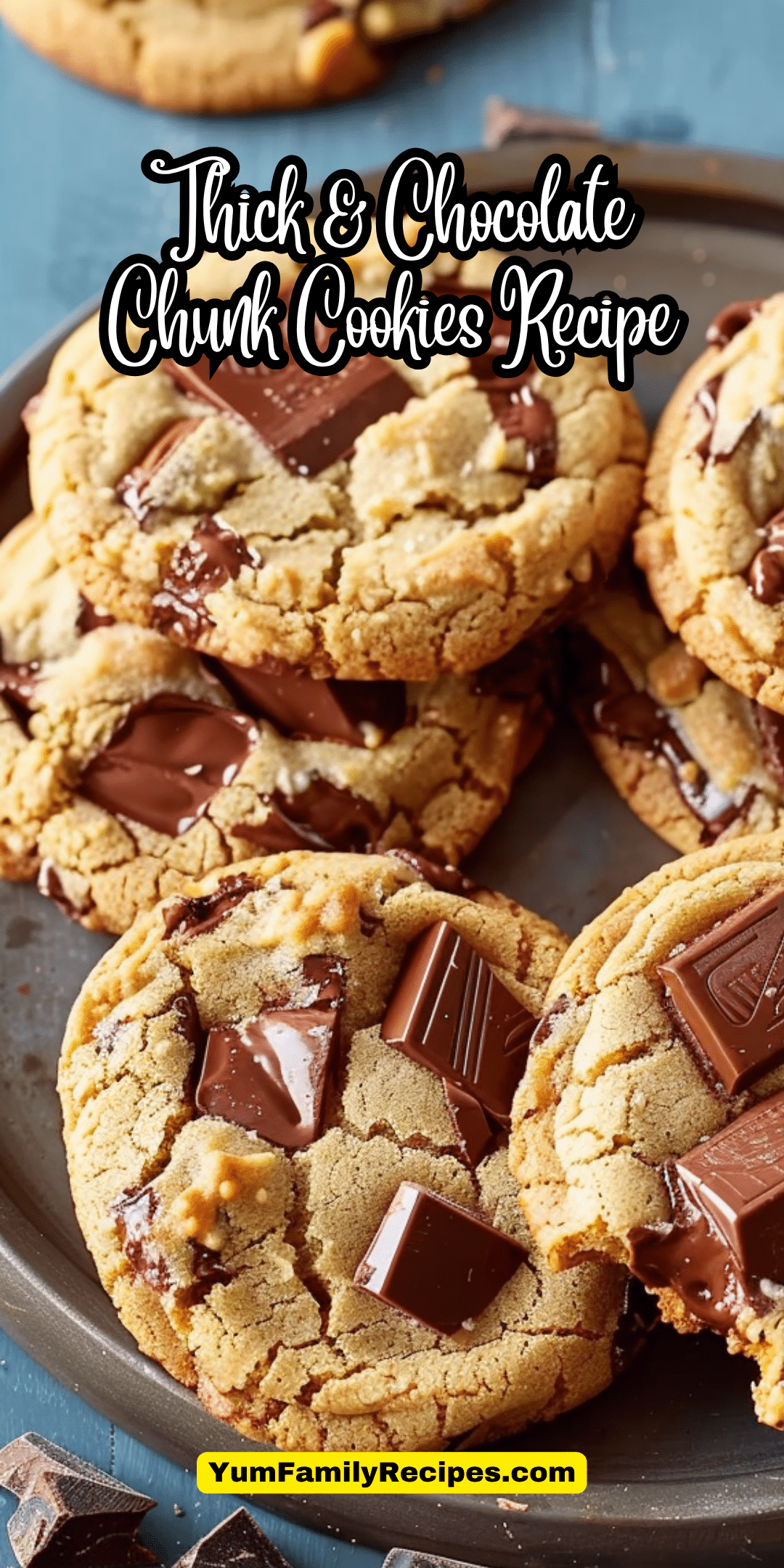Thick & Chocolate Chunk Cookies Recipe | Yum Family Recipes