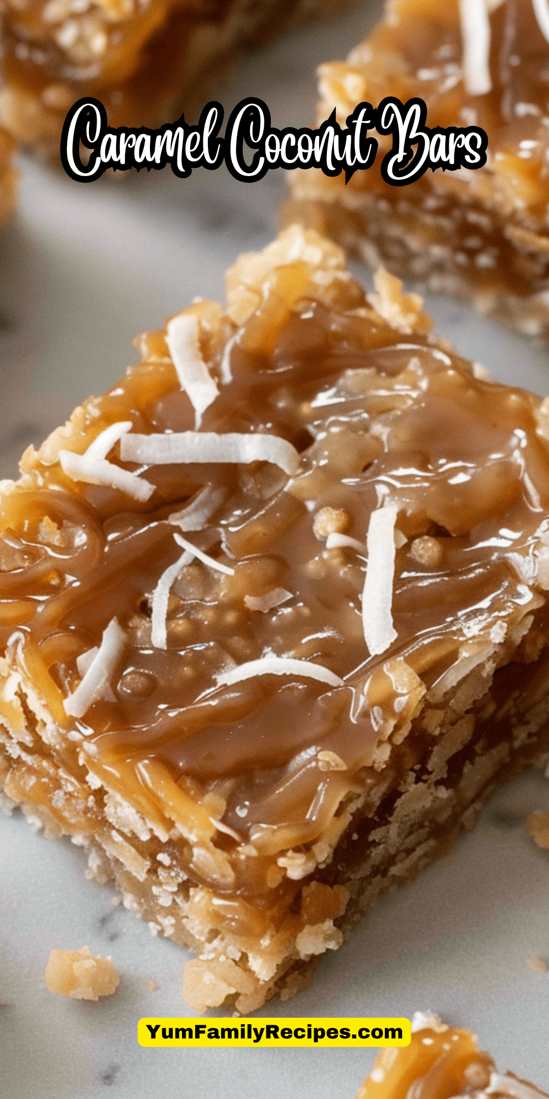 Caramel Coconut Bars | Yum Family Recipes