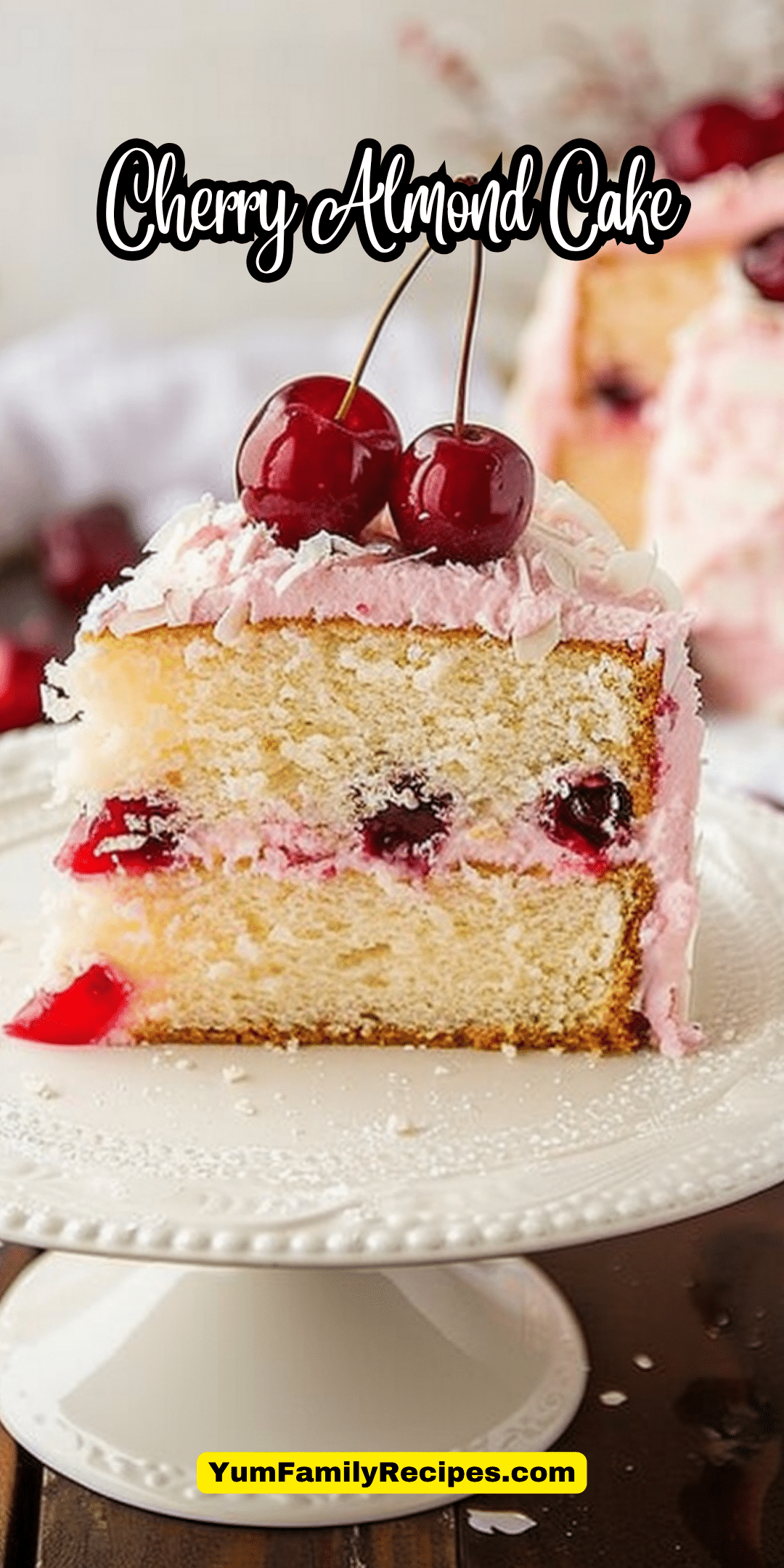Cherry Almond Cake | Yum Family Recipes