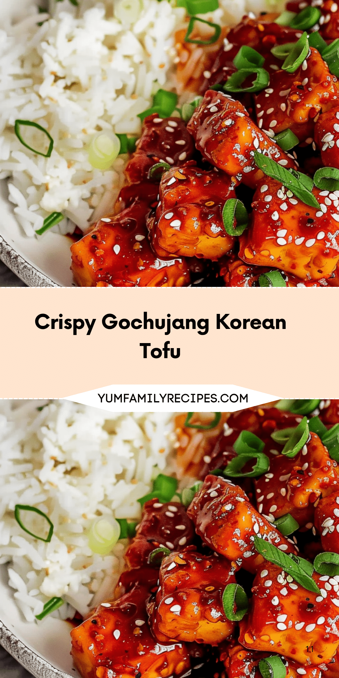 Crispy Gochujang Korean Tofu | Yum Family Recipes
