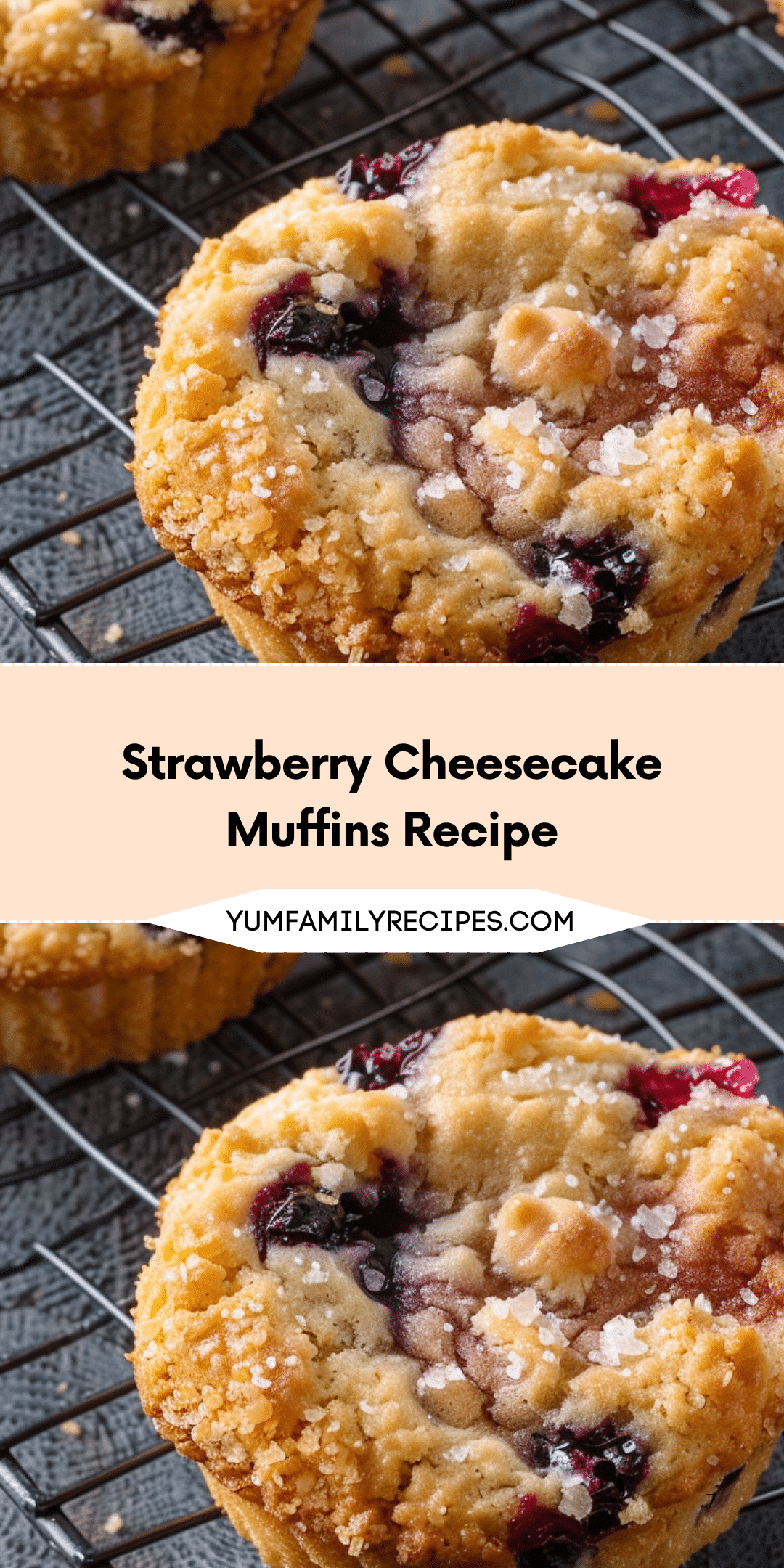 Strawberry Cheesecake Muffins Recipe | Yum Family Recipes