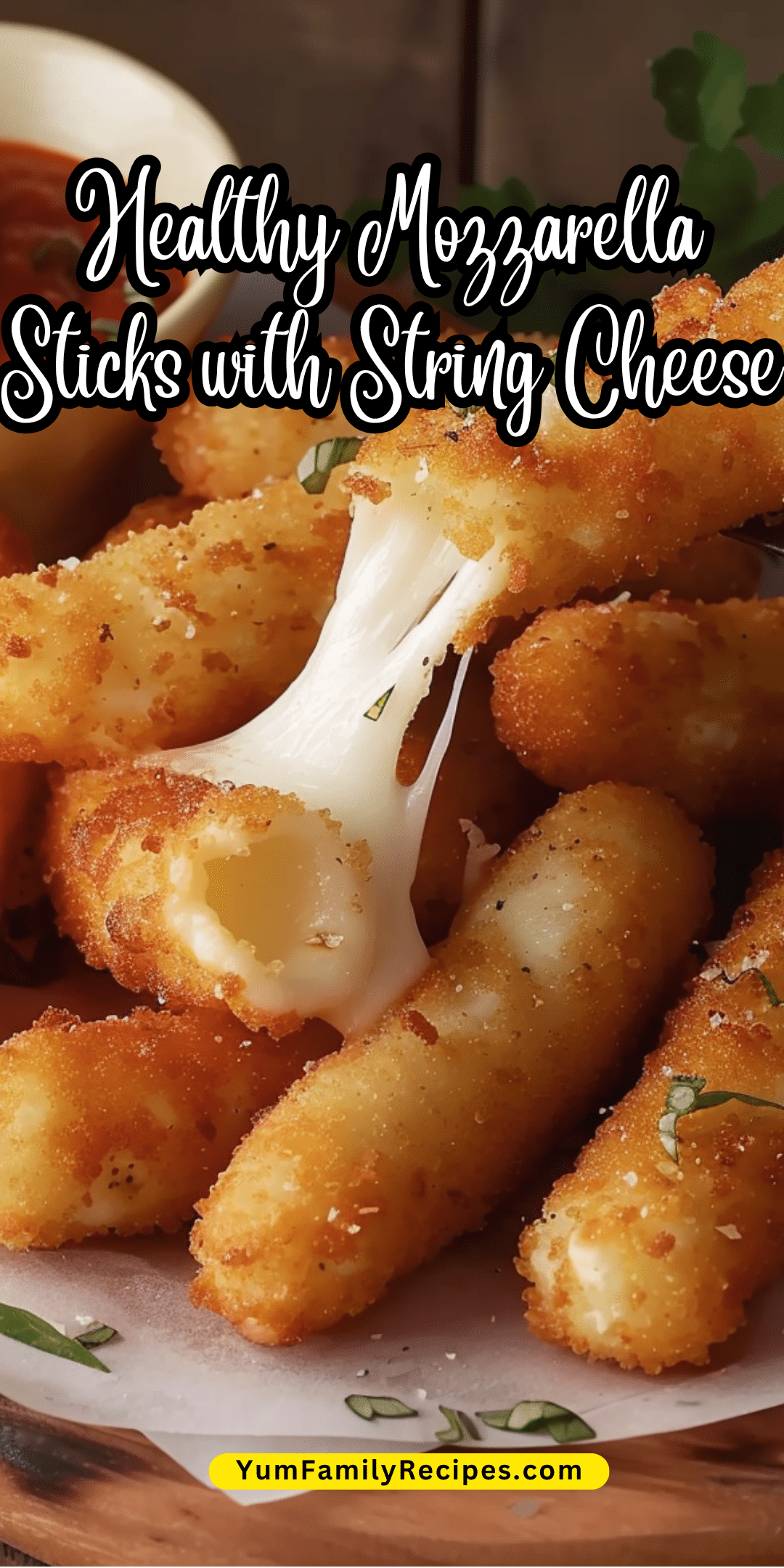 Healthy Mozzarella Sticks with String Cheese | Yum Family Recipes