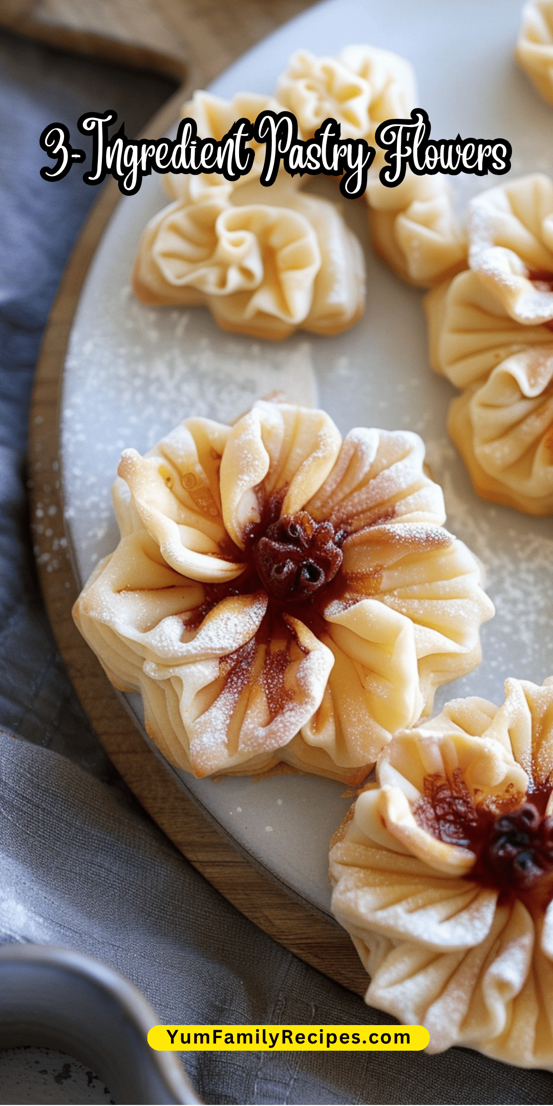 3-Ingredient Pastry Flowers | Yum Family Recipes