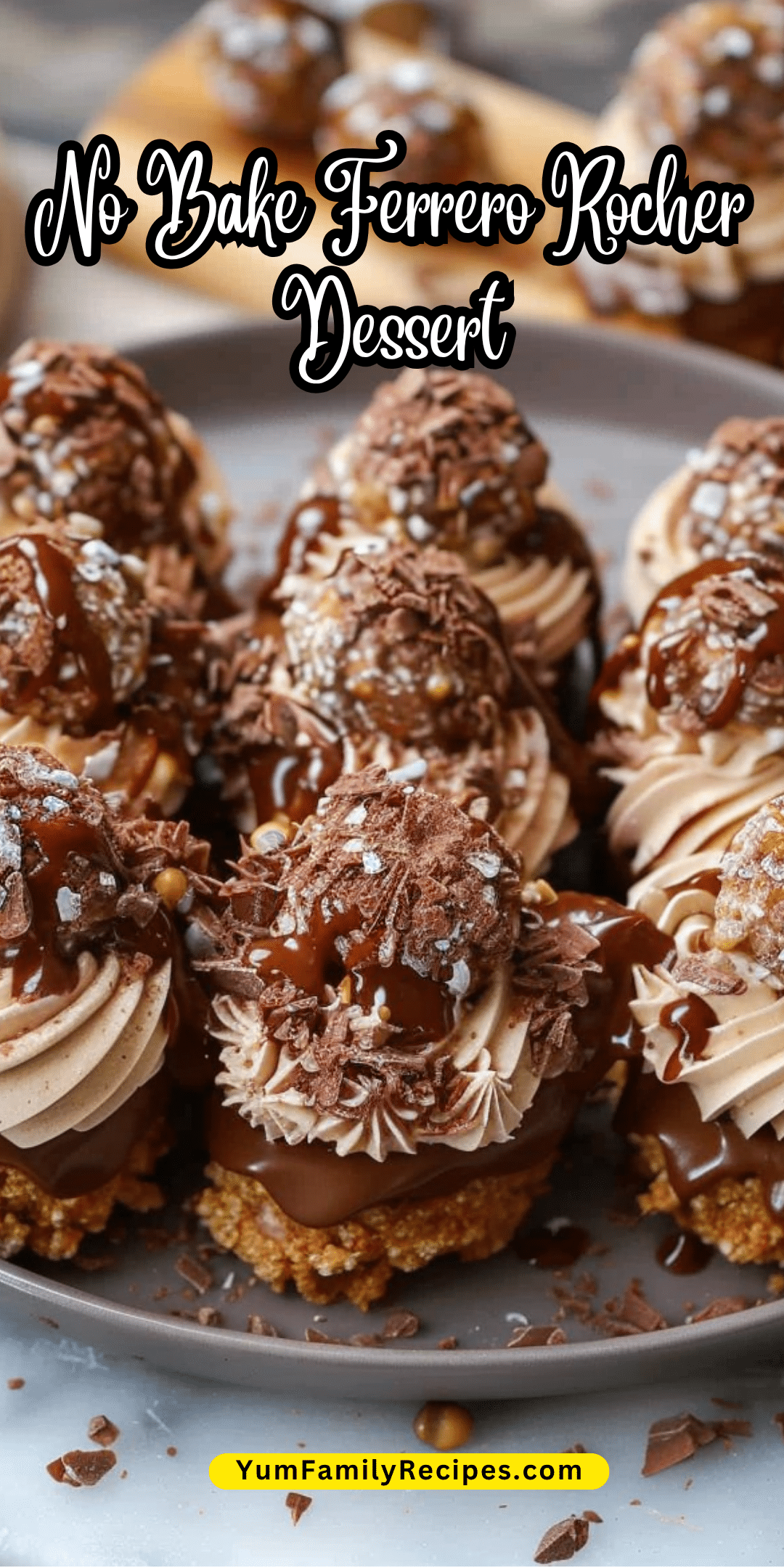 No Bake Ferrero Rocher Dessert | Yum Family Recipes