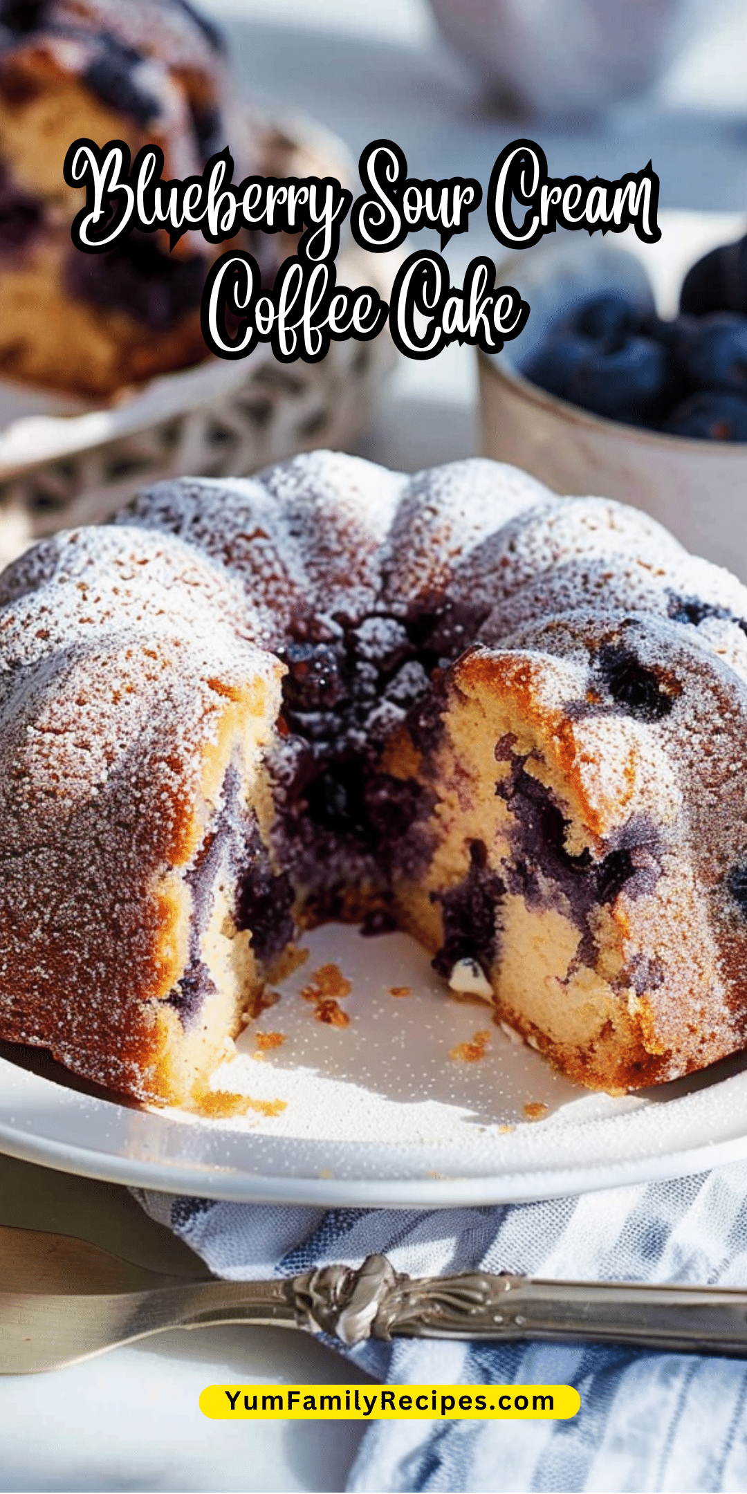 Blueberry Sour Cream Coffee Cake | Yum Family Recipes