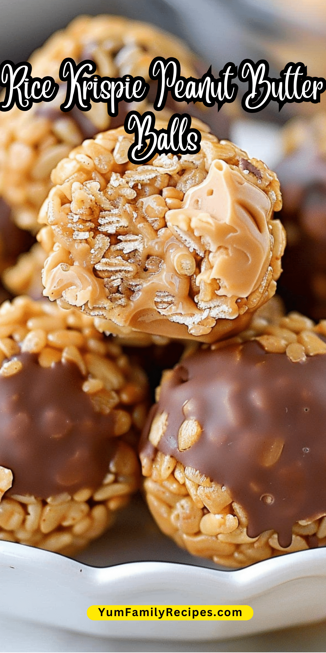 Rice Krispie Peanut Butter Balls | Yum Family Recipes