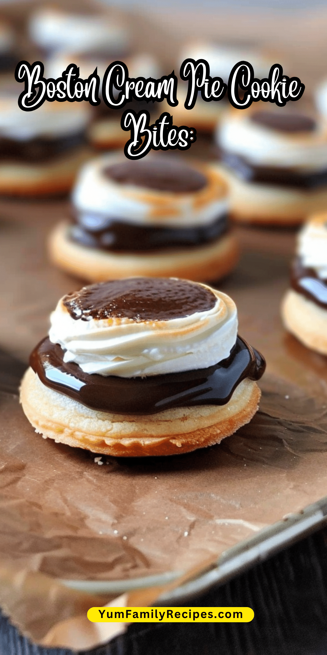 Boston Cream Pie Cookie Bites | Yum Family Recipes