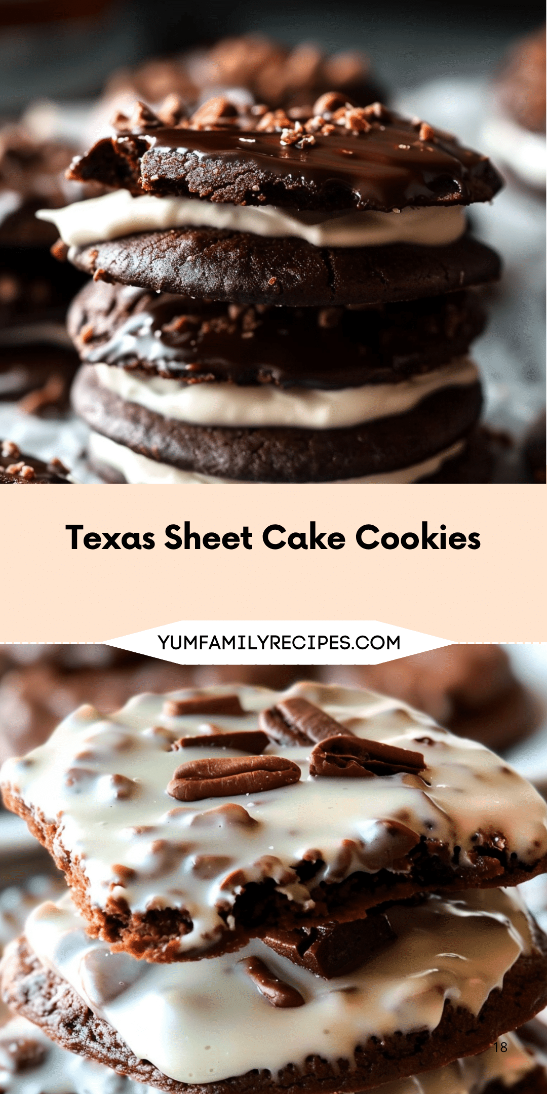 Texas Sheet Cake Cookies | Yum Family Recipes