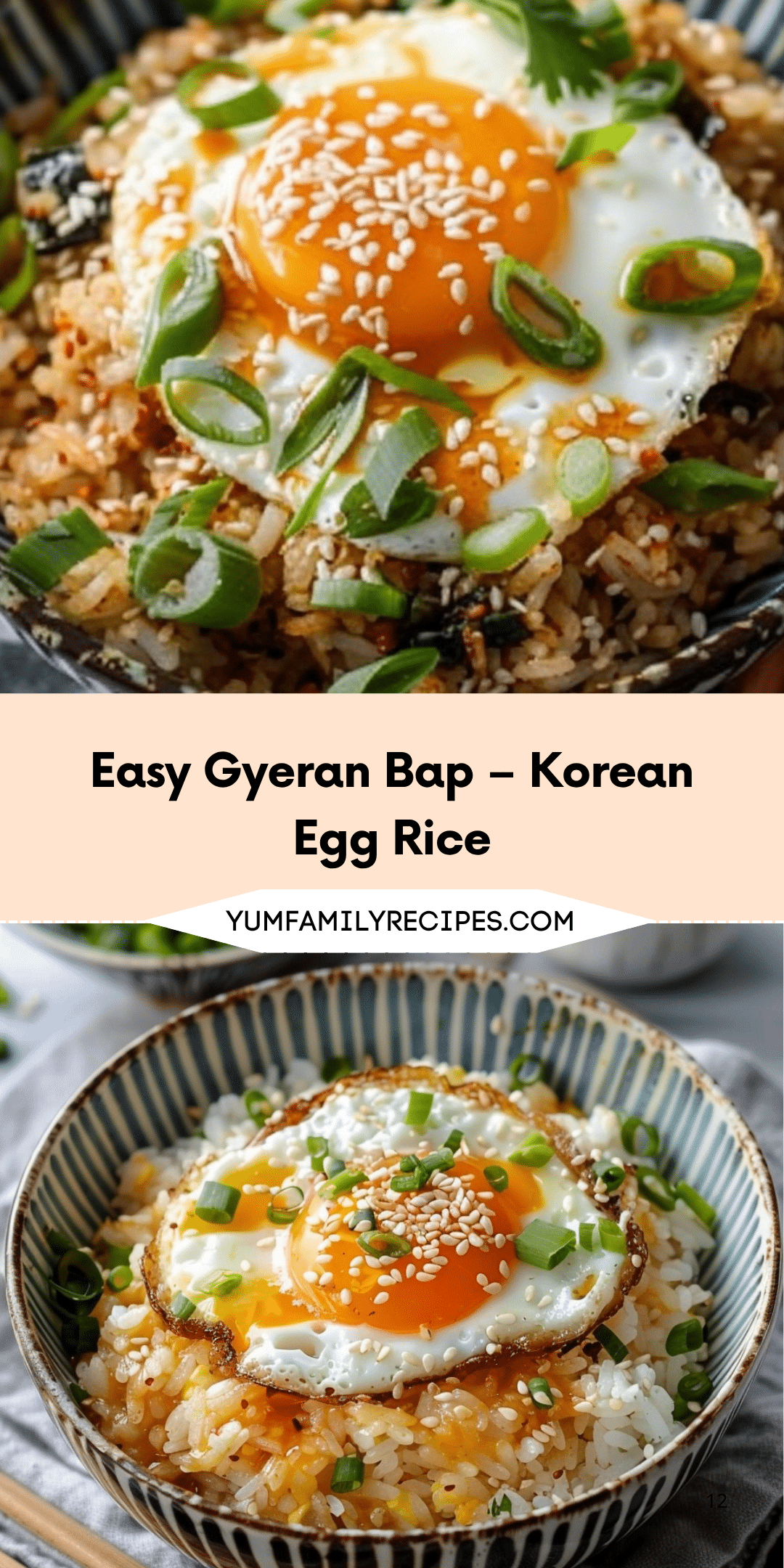 Easy Gyeran Bap – Korean Egg Rice | Yum Family Recipes