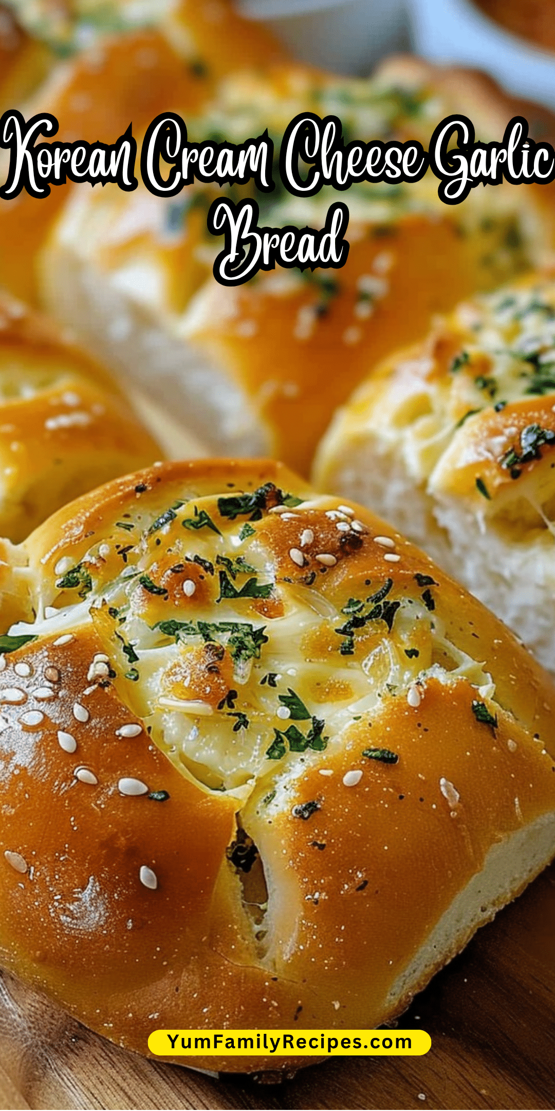 Korean Cream Cheese Garlic Bread | Yum Family Recipes
