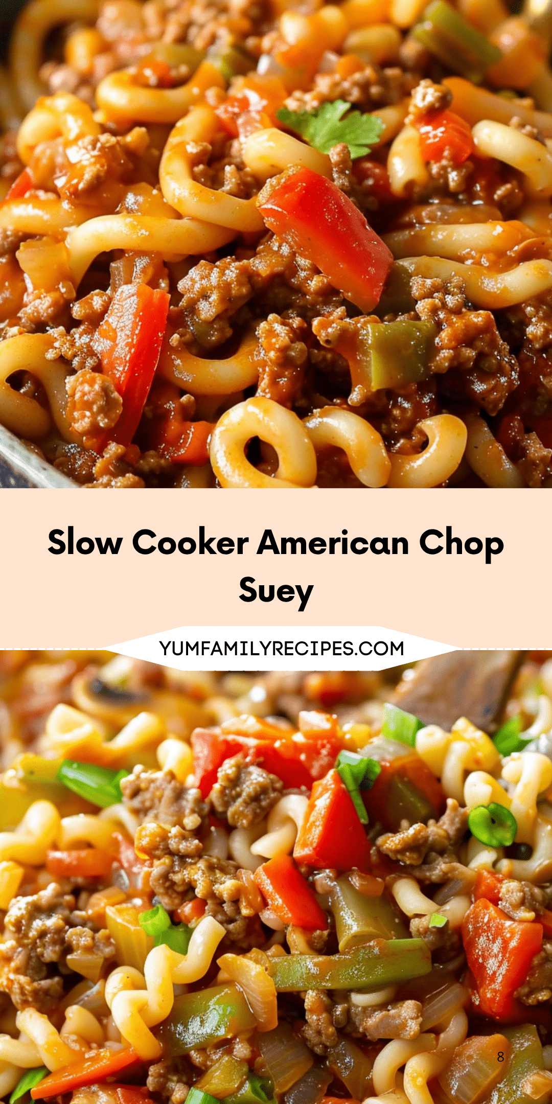 Slow Cooker American Chop Suey | Yum Family Recipes