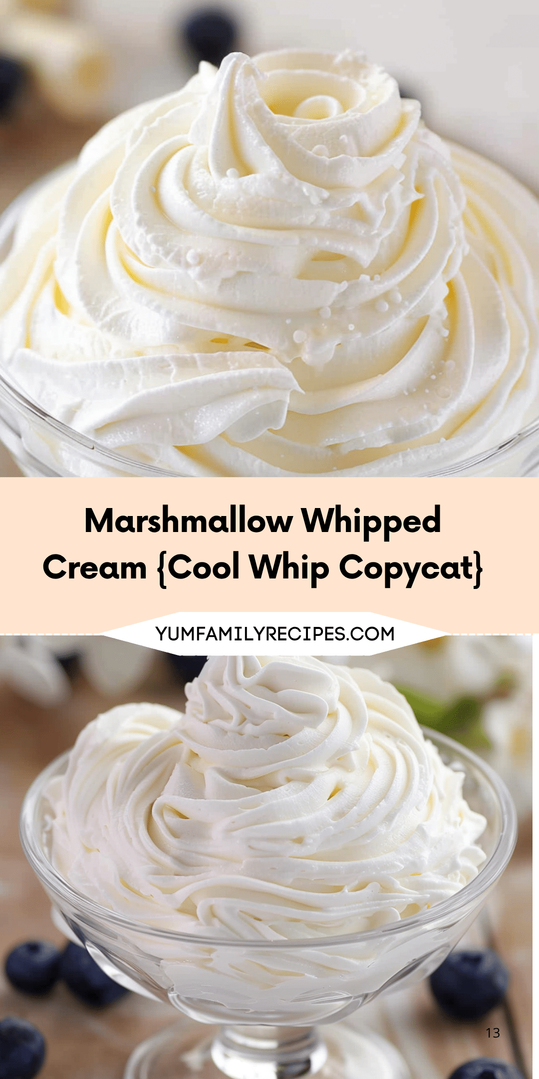 Marshmallow Whipped Cream {Cool Whip Copycat} | Yum Family Recipes