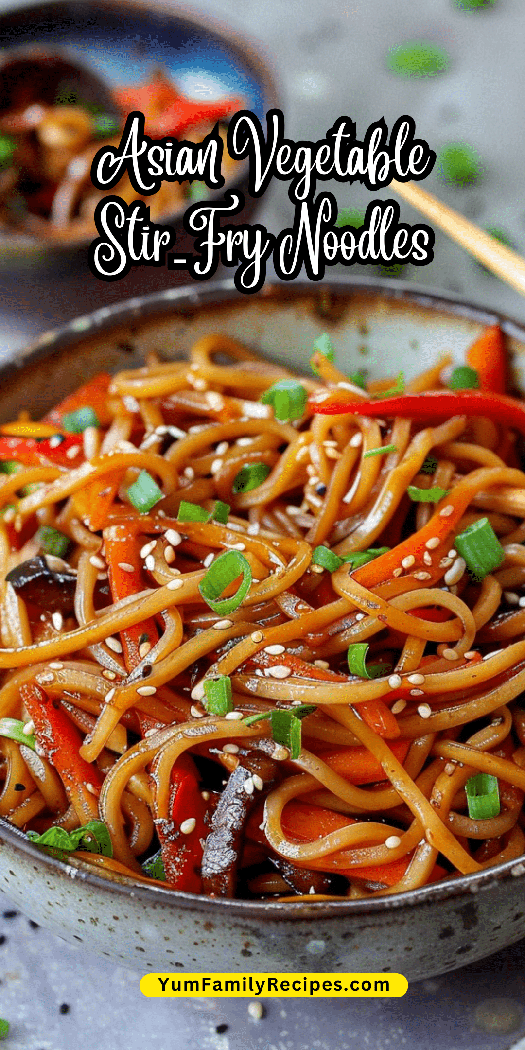 Asian Vegetable Stir‑Fry Noodles | Yum Family Recipes