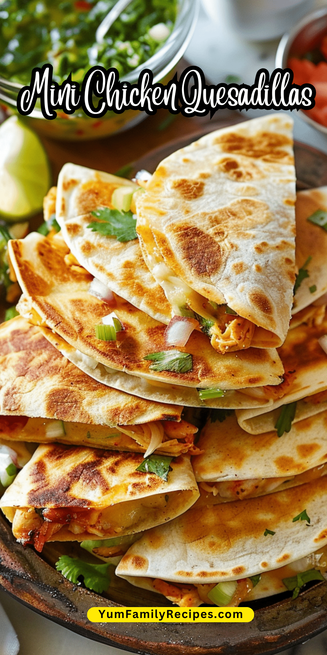 Mini Chicken Quesadillas | Yum Family Recipes