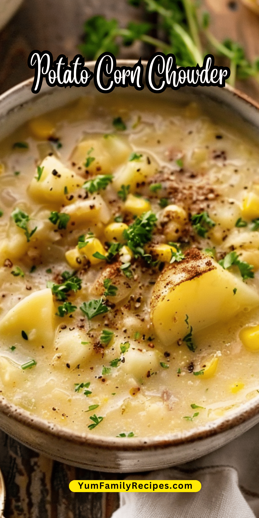 Potato Corn Chowder | Yum Family Recipes