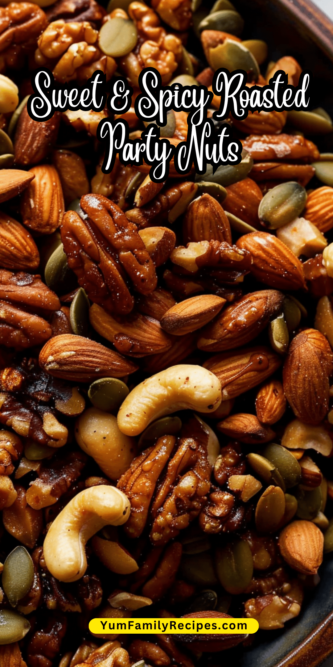 Sweet & Spicy Roasted Party Nuts | Yum Family Recipes