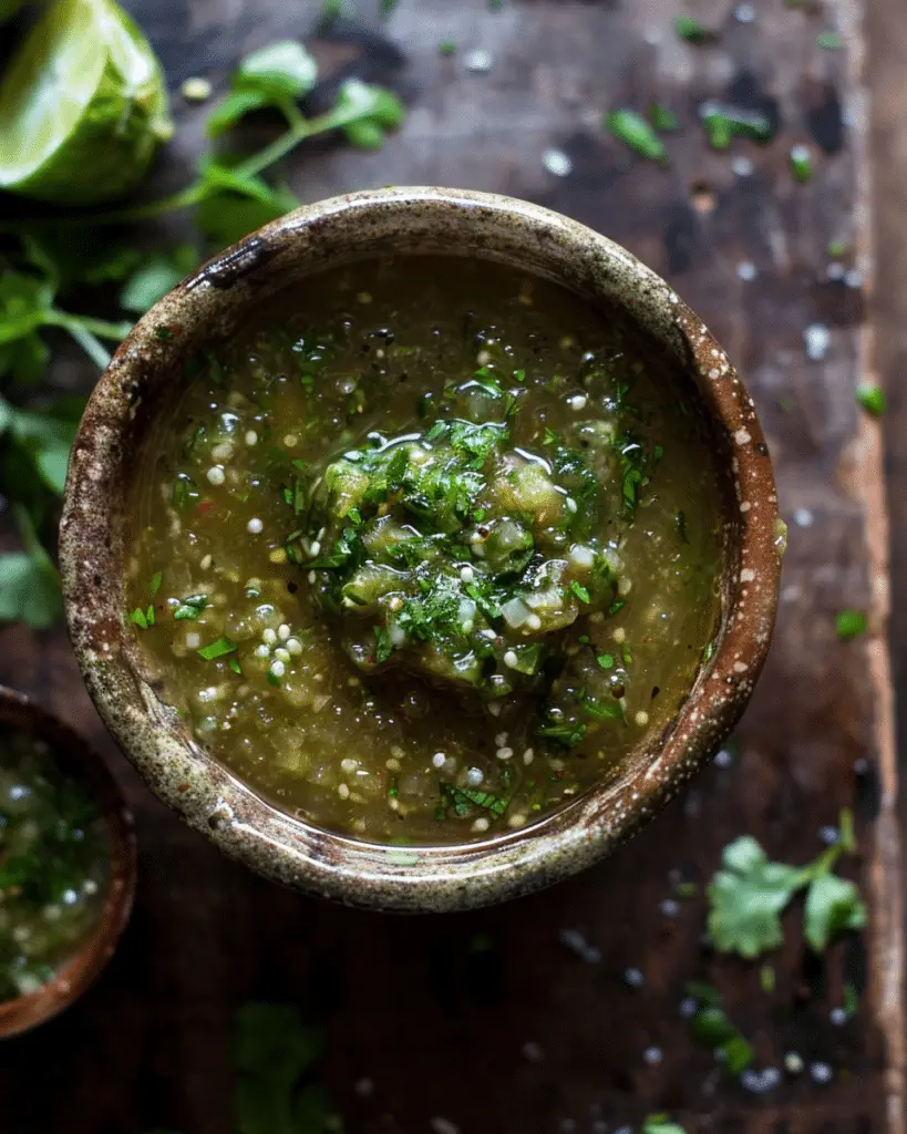 Roasted Tomatillo Salsa (Salsa Verde) | Yum Family Recipes
