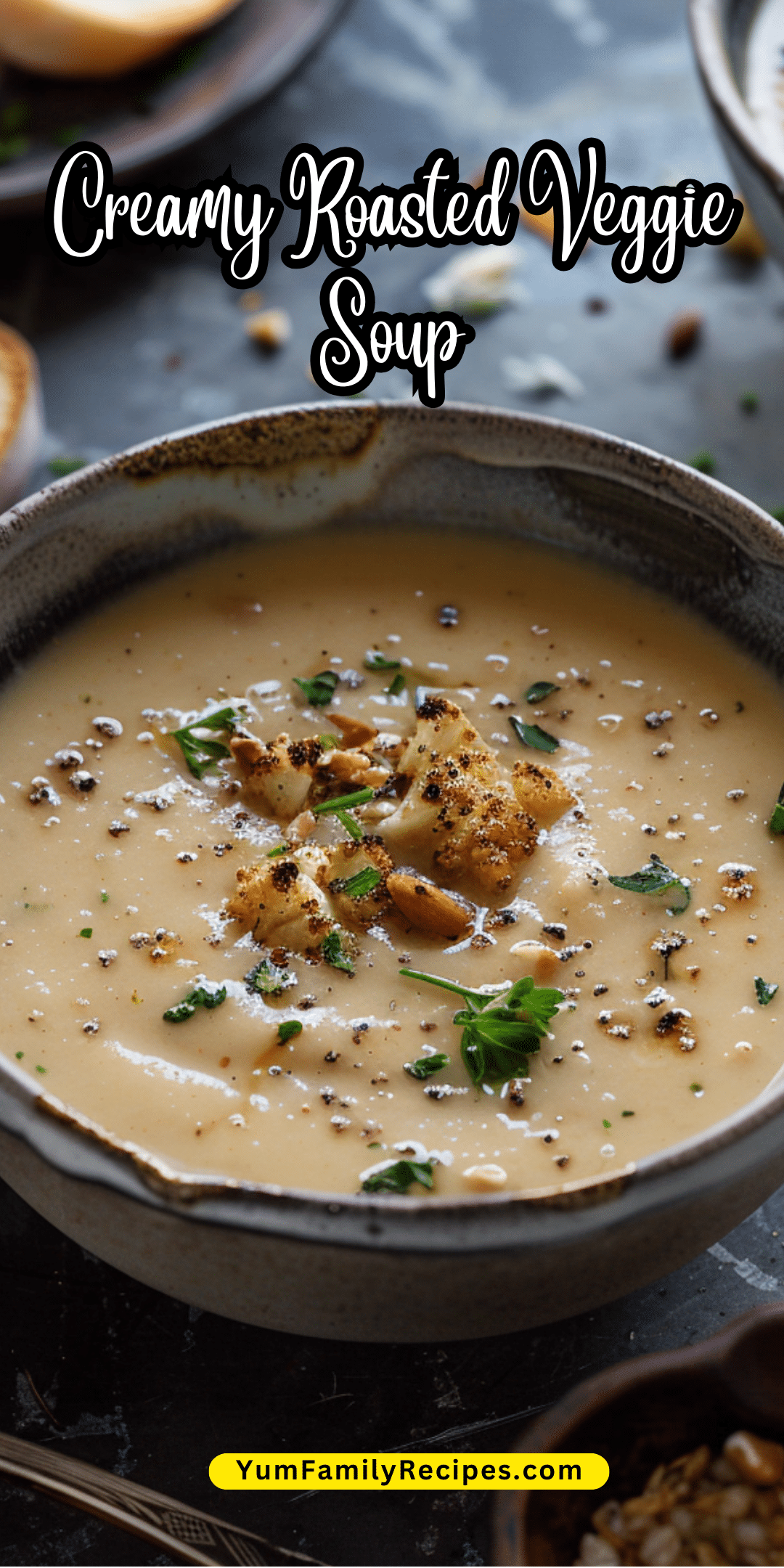 Creamy Roasted Veggie Soup | Yum Family Recipes
