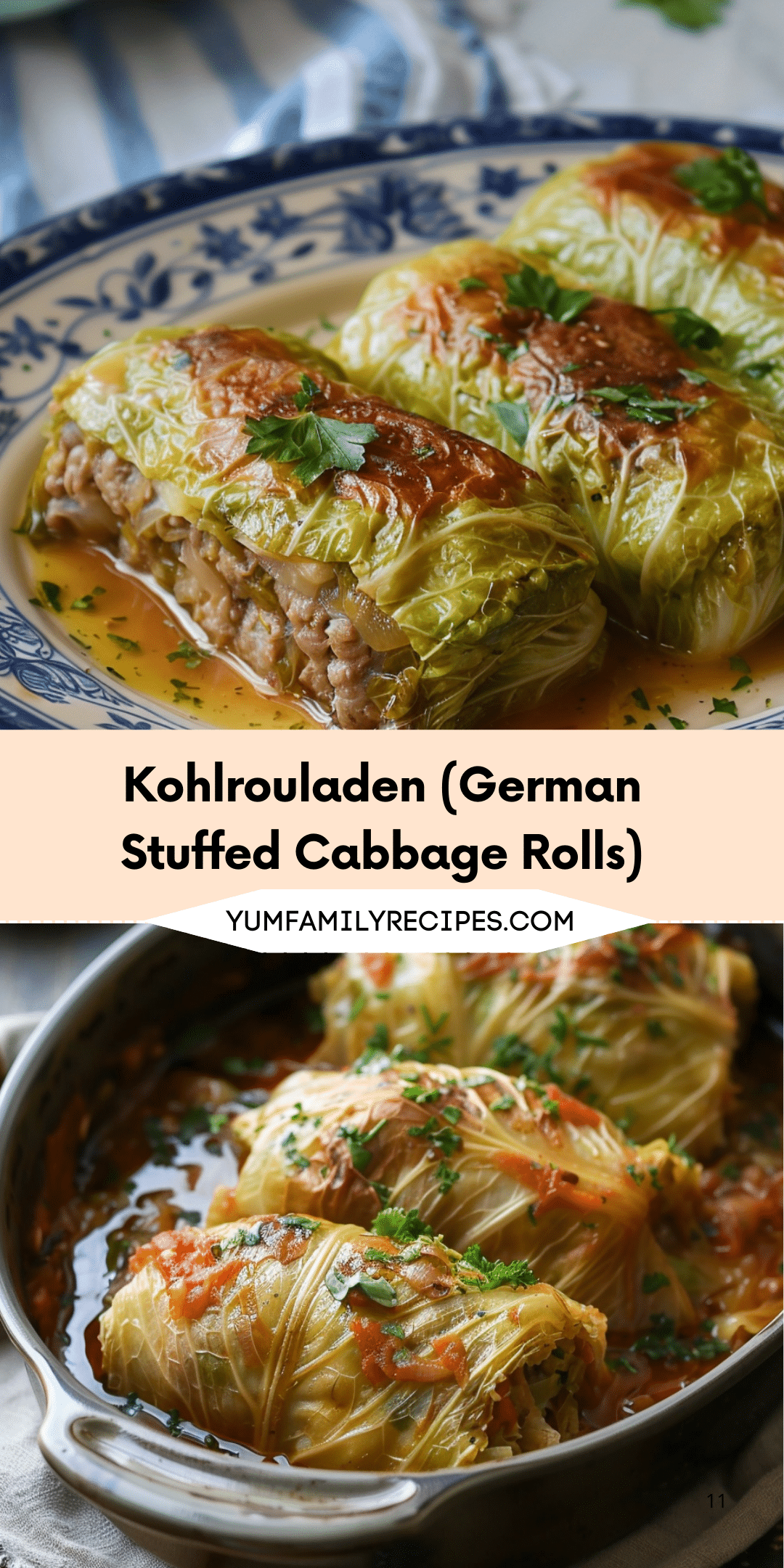 Kohlrouladen (German Stuffed Cabbage Rolls) | Yum Family Recipes