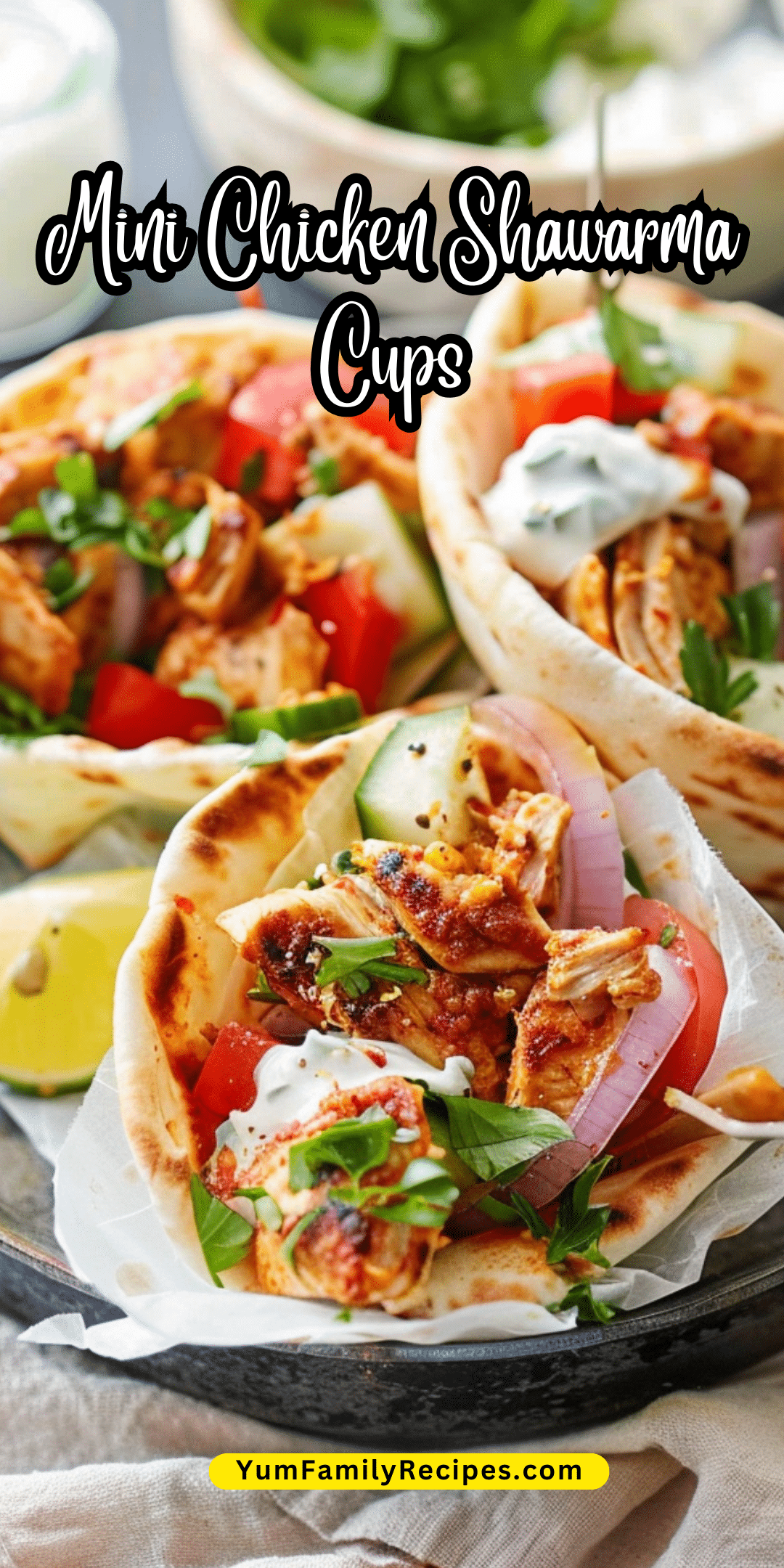 Mini Chicken Shawarma Cups | Yum Family Recipes