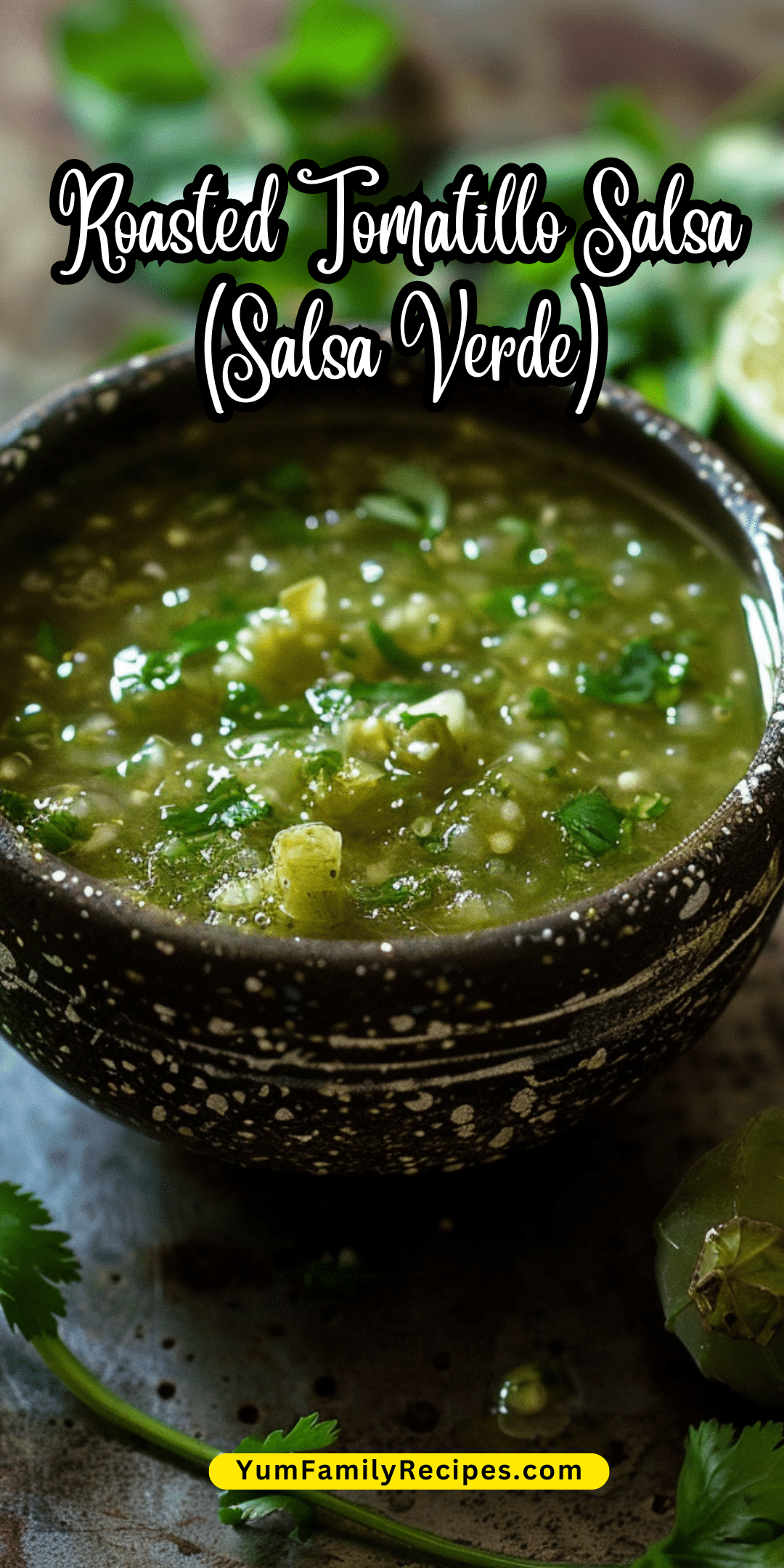 Roasted Tomatillo Salsa (Salsa Verde) | Yum Family Recipes