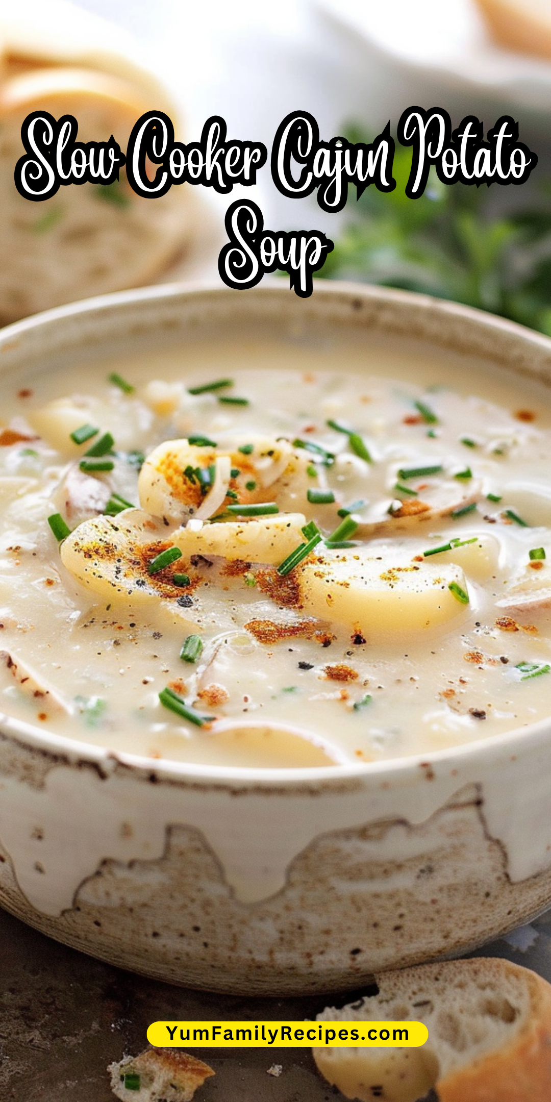 Slow Cooker Cajun Potato Soup | Yum Family Recipes