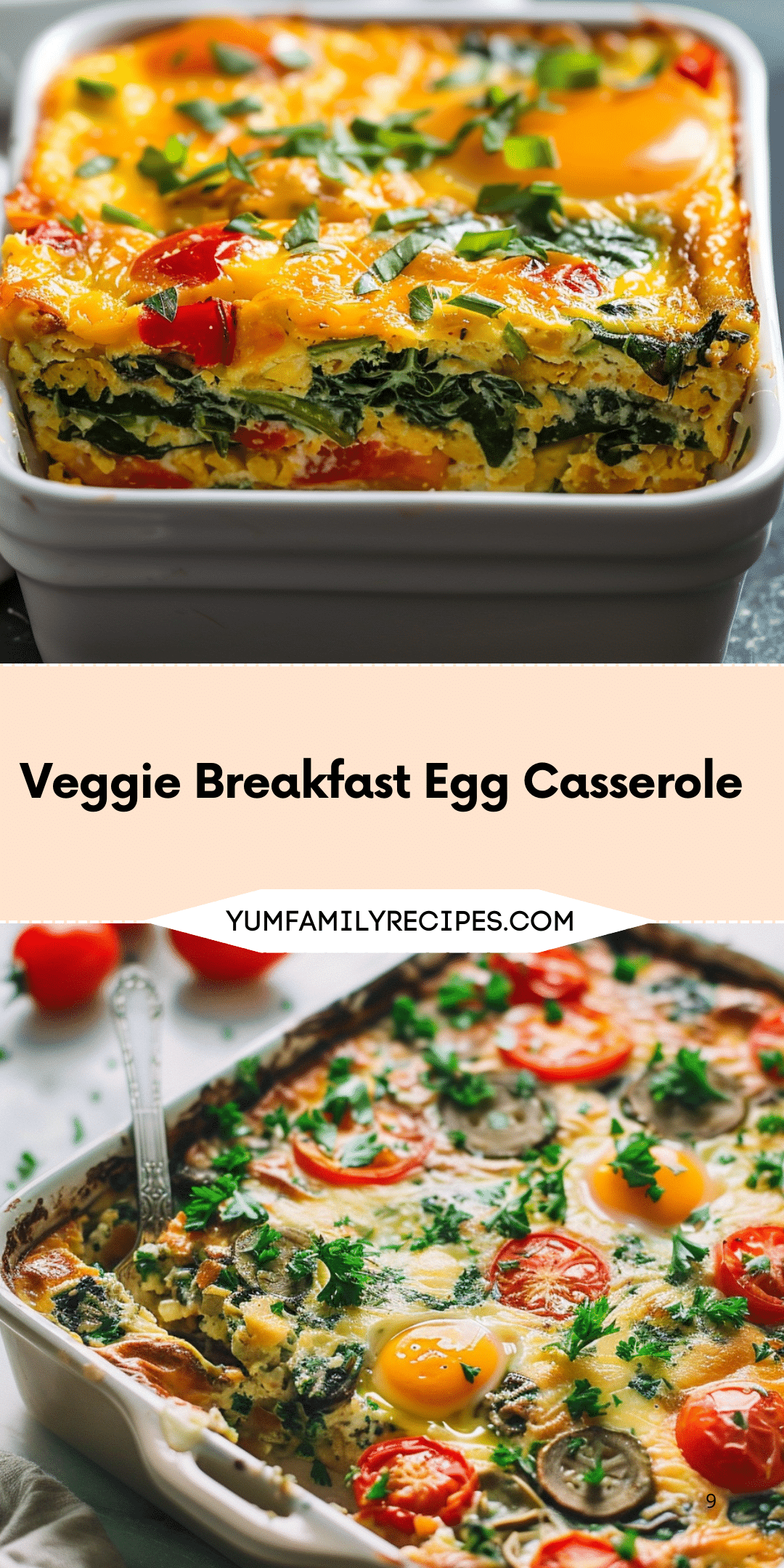 Veggie Breakfast Egg Casserole | Yum Family Recipes