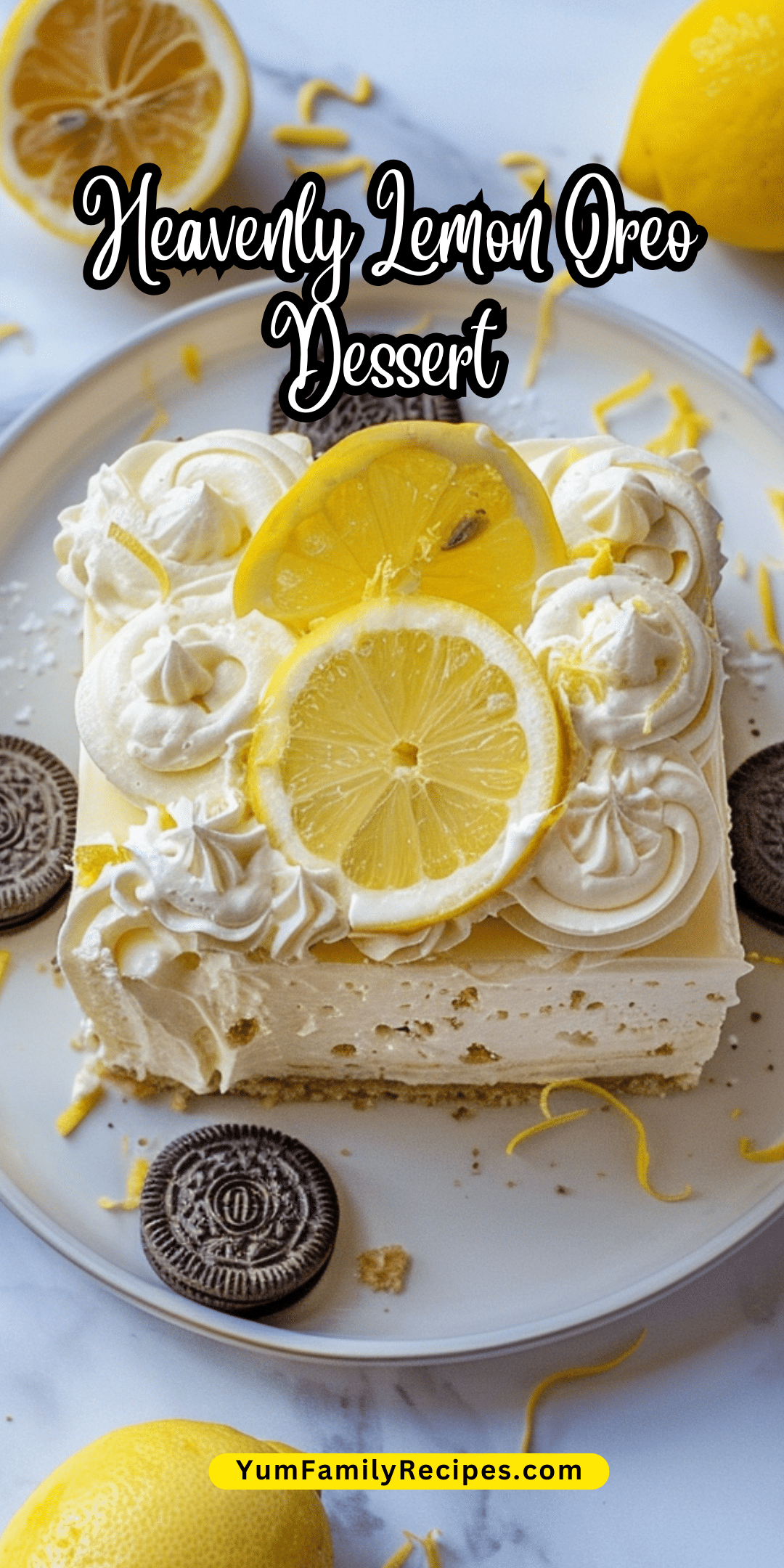 Heavenly Lemon Oreo Dessert | Yum Family Recipes