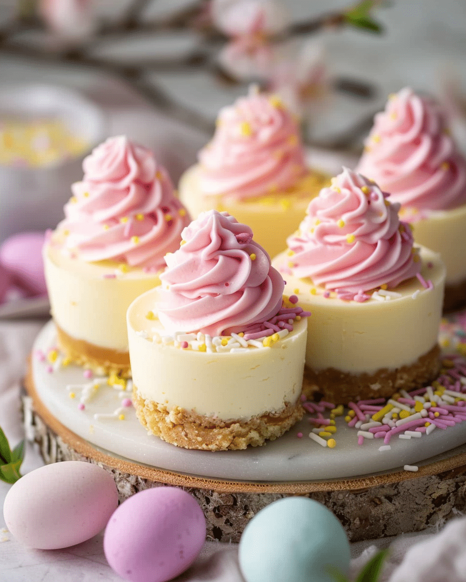 Easter No‑Bake Mini Cheesecakes | Yum Family Recipes