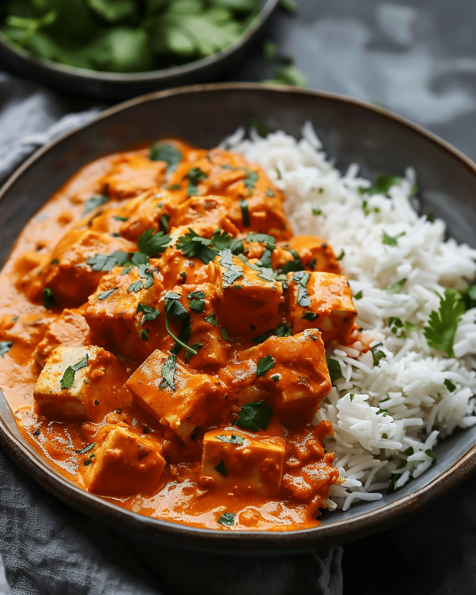 Vegan Butter Chicken with Baked Tofu | Yum Family Recipes