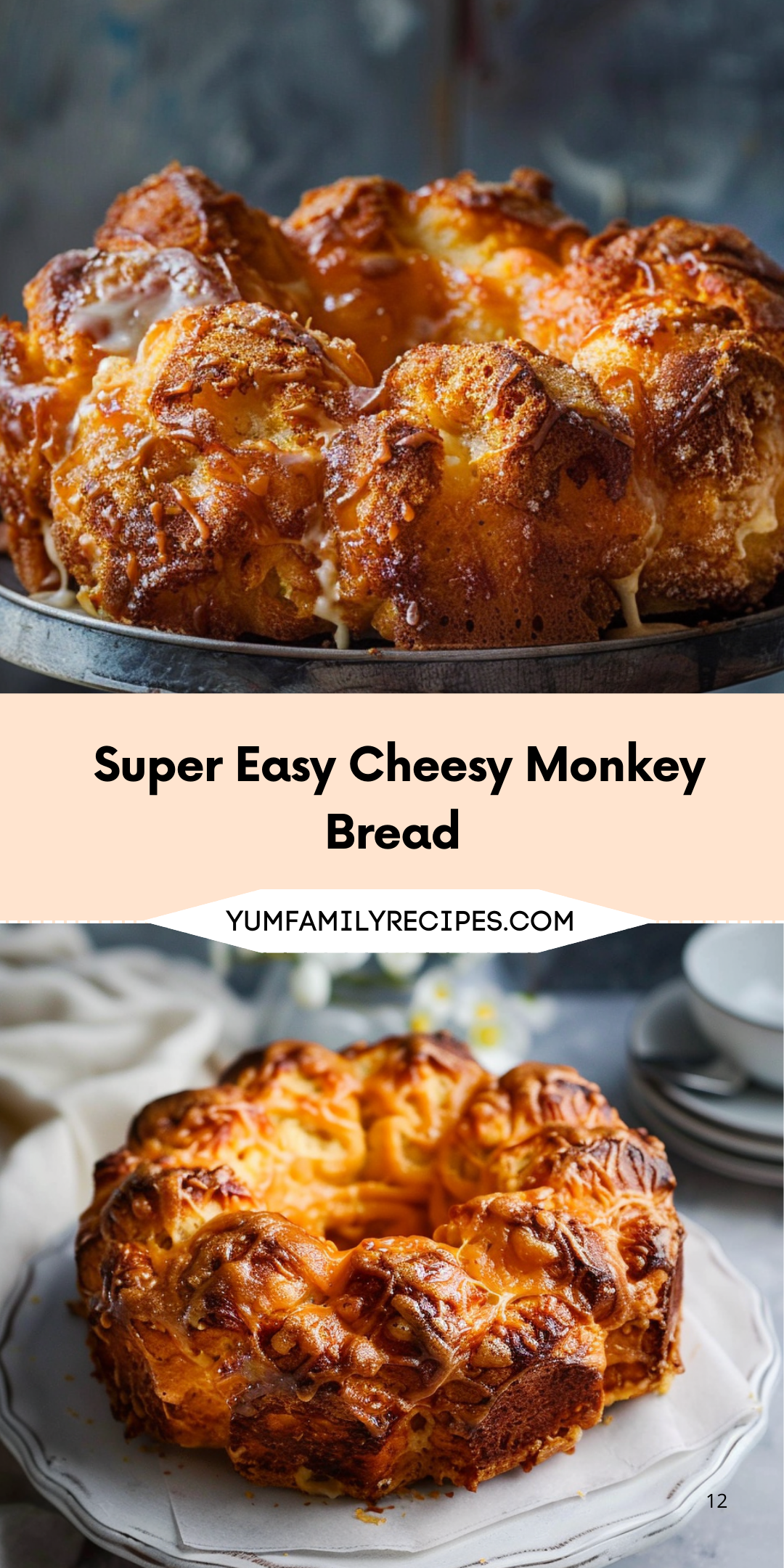 Super Easy Cheesy Monkey Bread | Yum Family Recipes