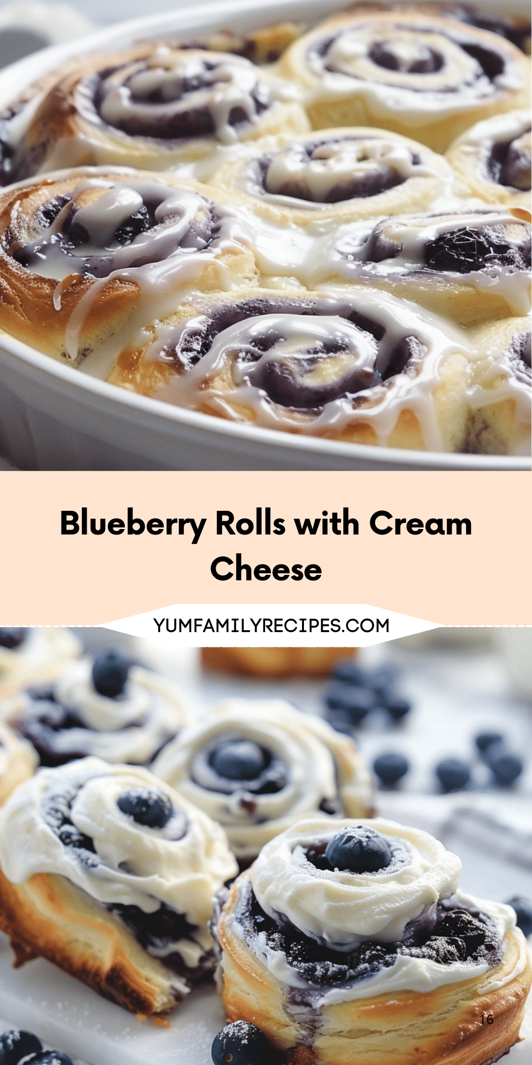 Blueberry Rolls with Cream Cheese | Yum Family Recipes