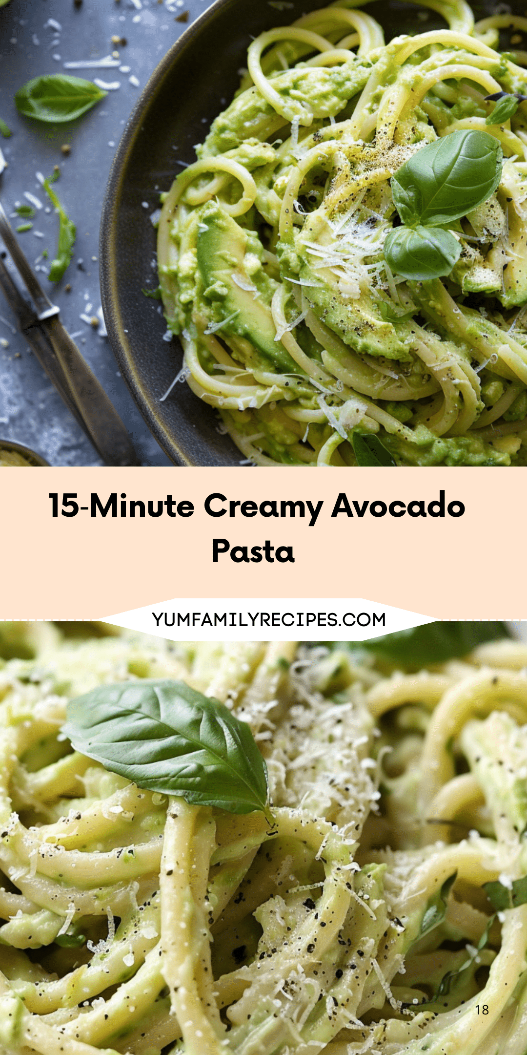 15‑Minute Creamy Avocado Pasta | Yum Family Recipes