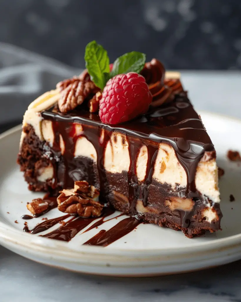 Turtle Brownie Cheesecake | Yum Family Recipes